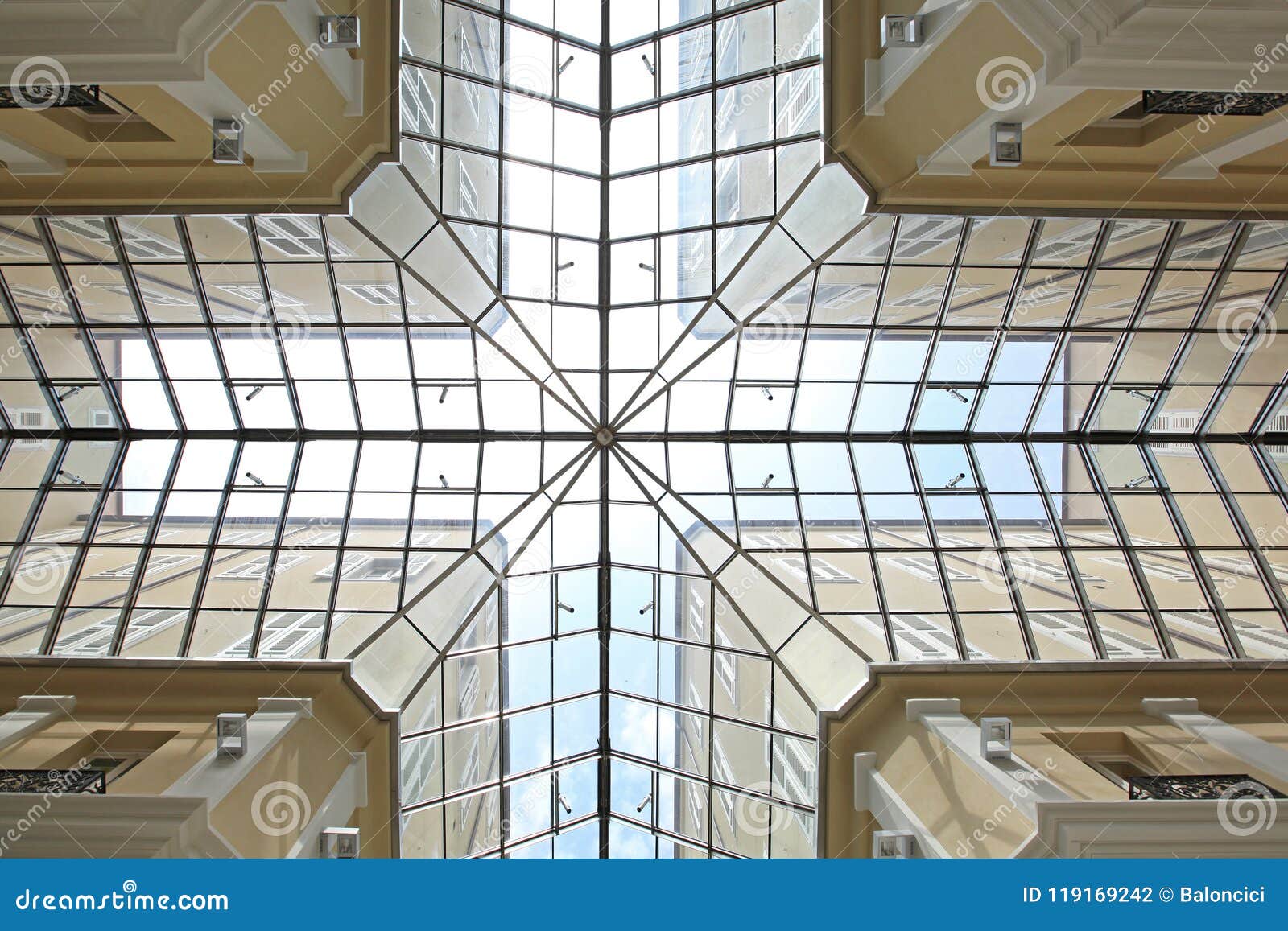 Skylight Cross Window stock photo. Image of corridor - 119169242