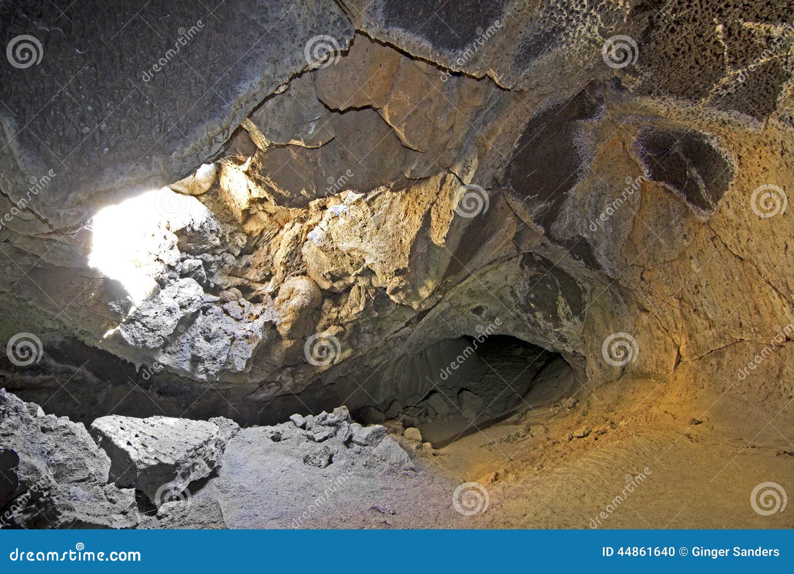 Skylight Interior of Sunshine Cave Lava Tube Stock Photo - Image of ...