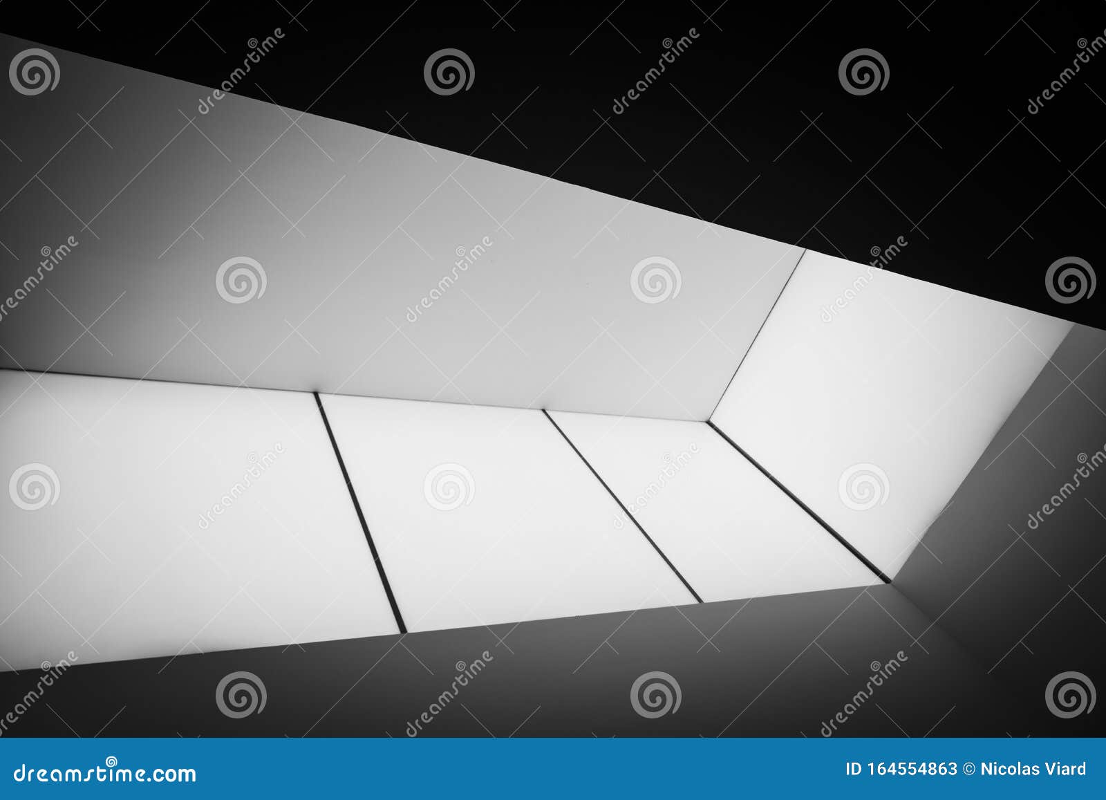 Skylight or Light Well in Interior Building, Natural Light Falling from ...