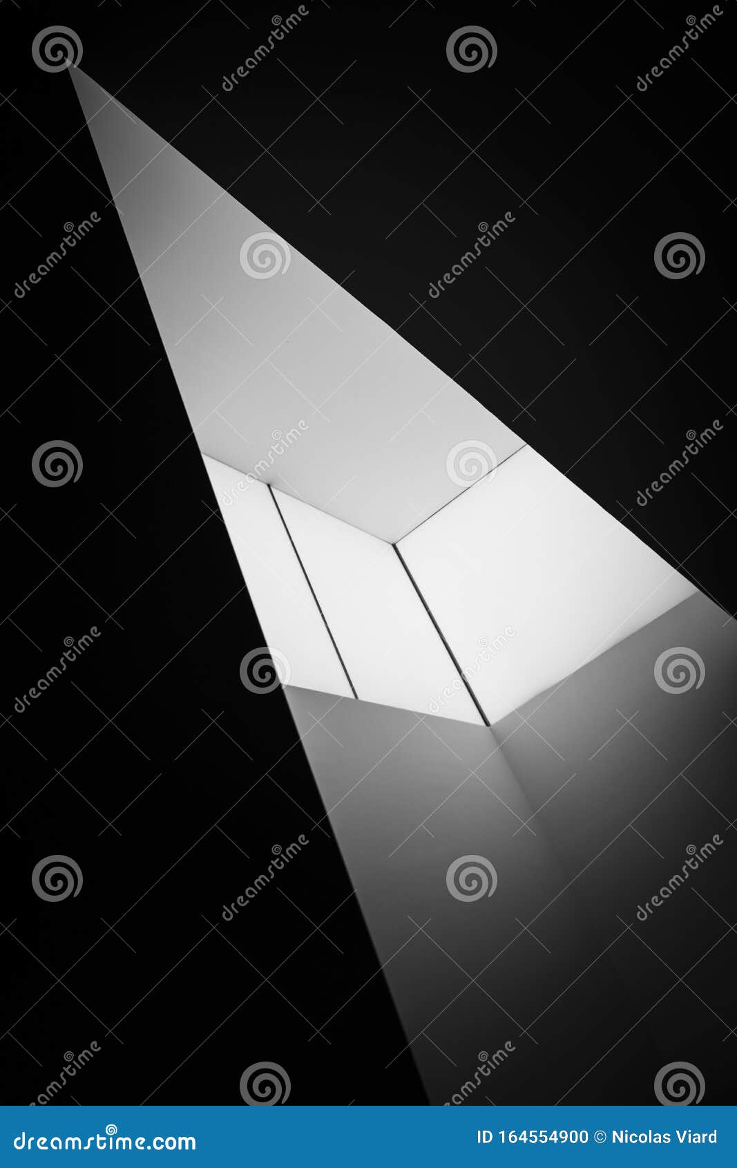 Skylight or Light Well in Interior Building, Natural Light Falling from ...