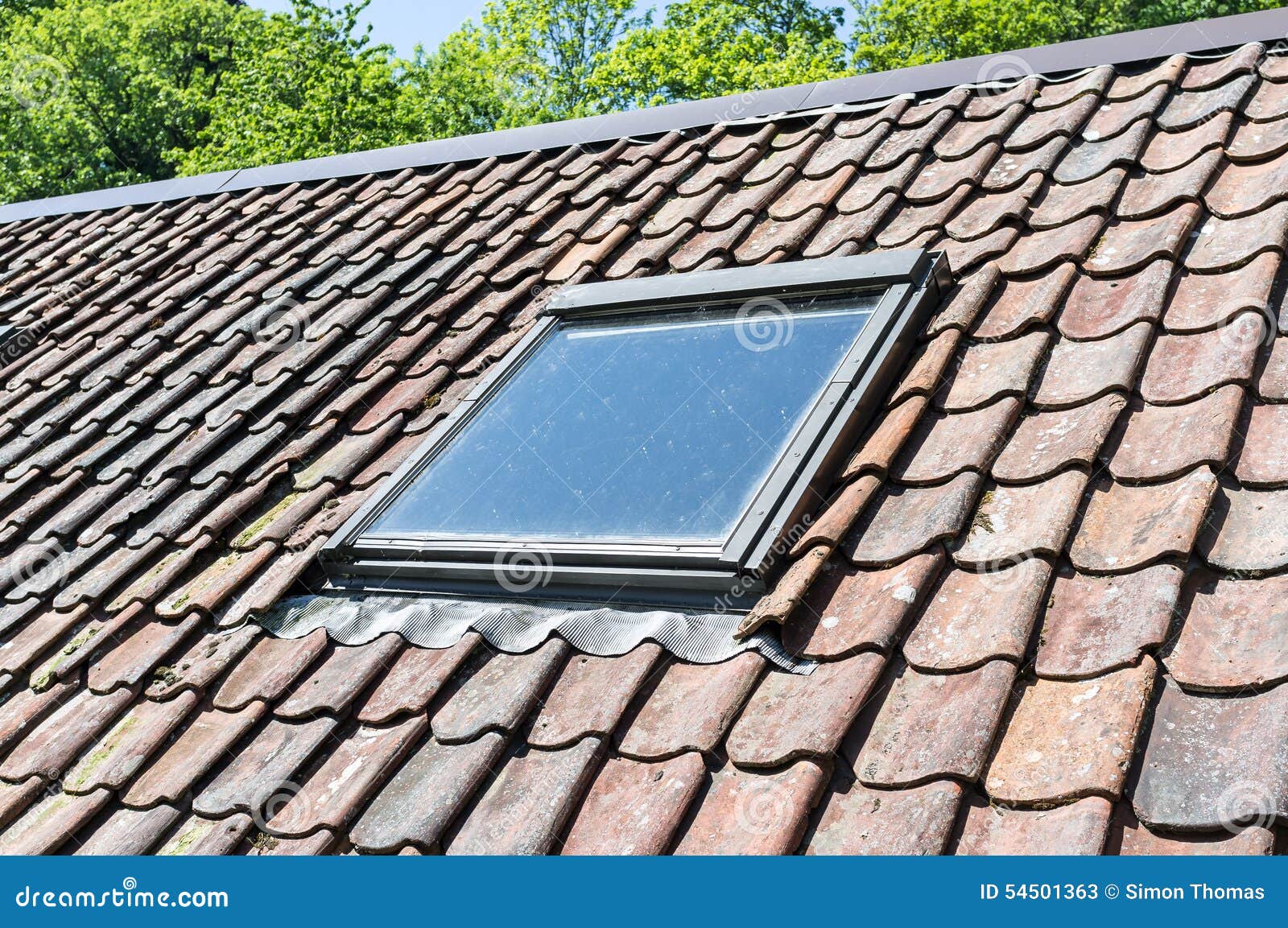 Skylight stock image. Image of skylight, tile, ridge - 54501363