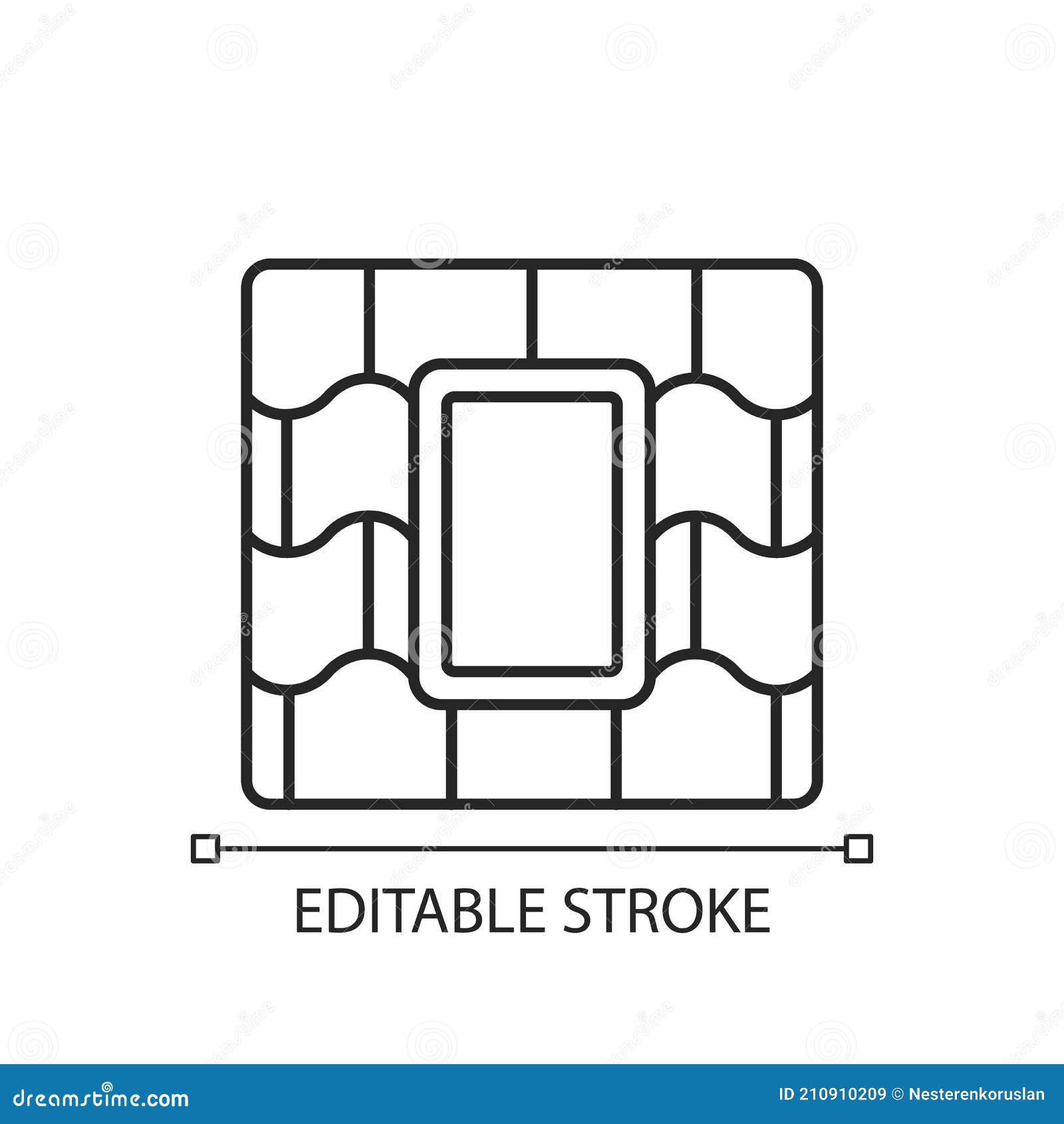 Skylight Windows Linear Icon Stock Vector - Illustration of improvement ...