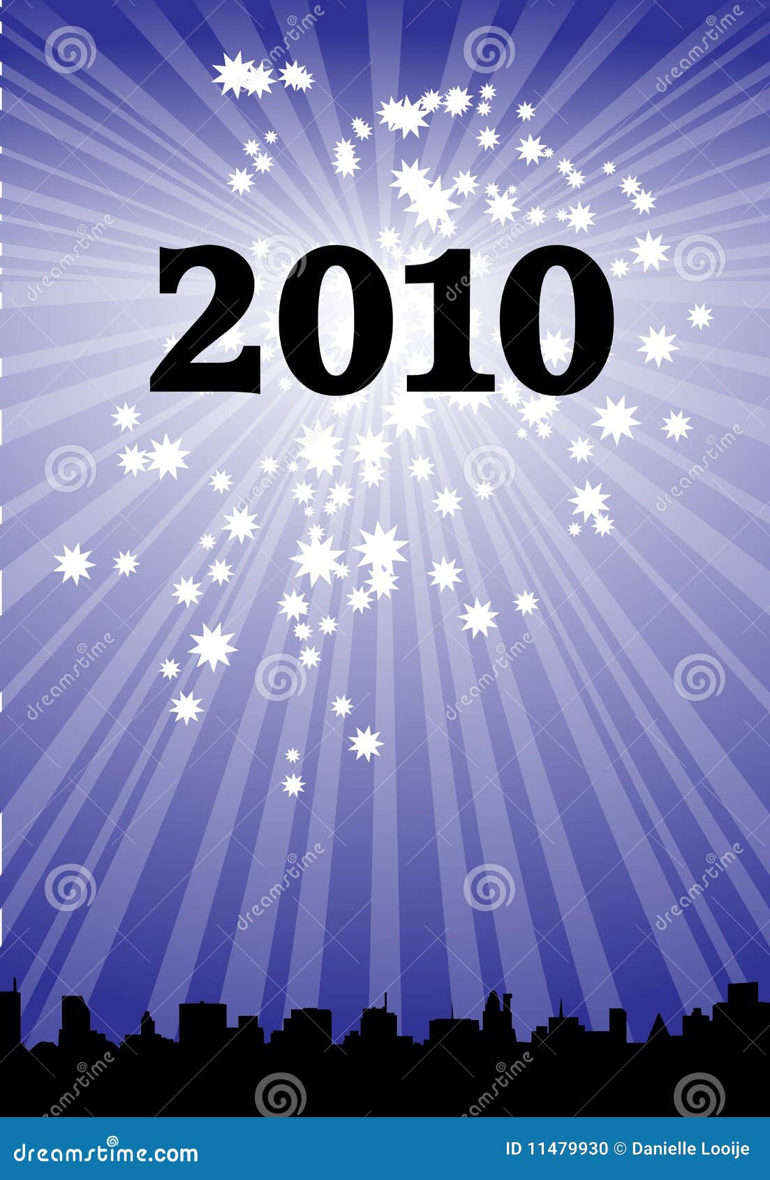 Skyline among 2010 stock vector. Illustration of outdoor - 11479930