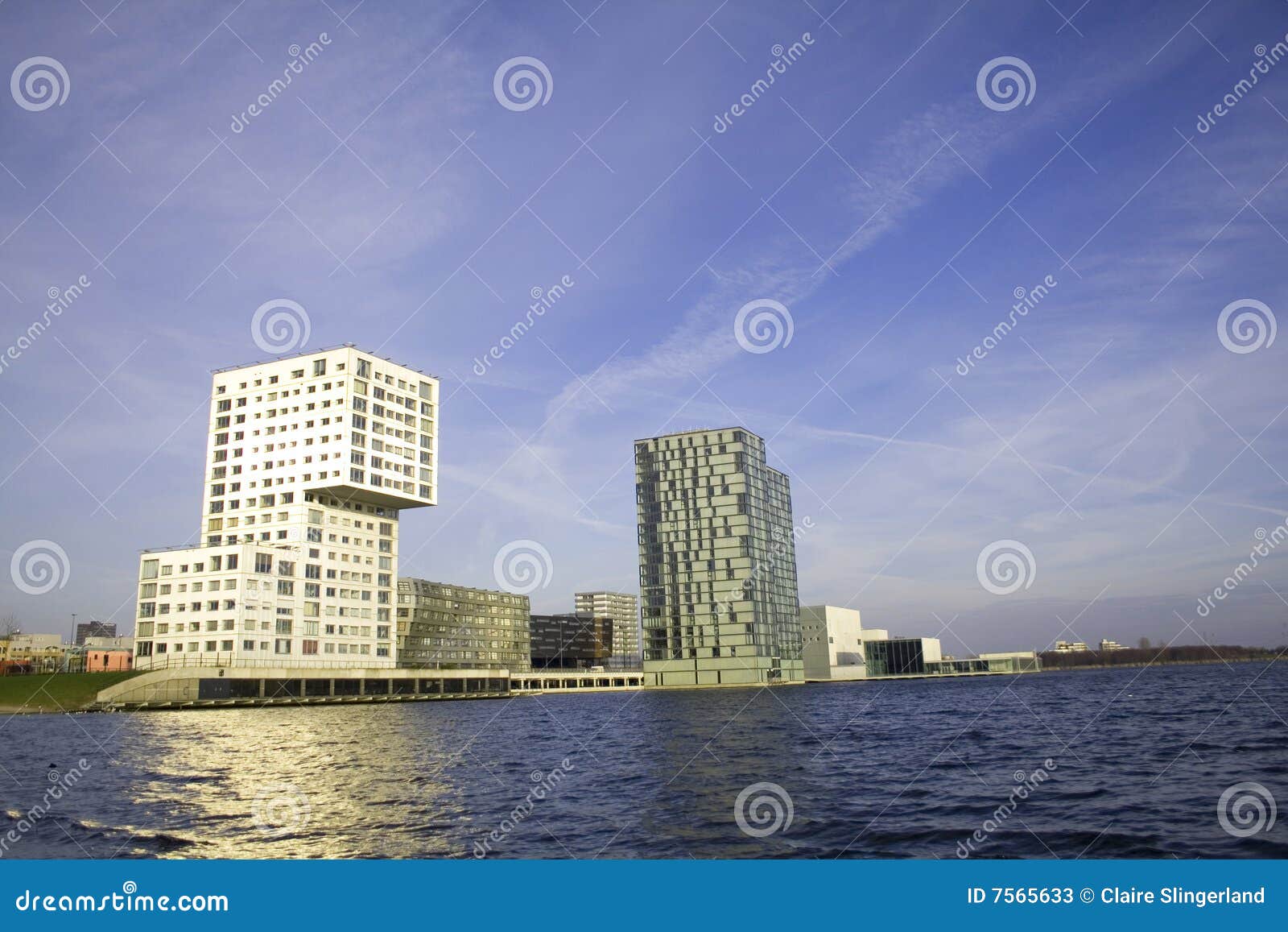 Skyline of Almere stock image. Image of exterior, urban - 7565633