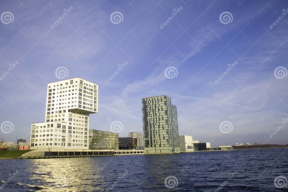 Skyline of Almere stock image. Image of exterior, urban - 7565633