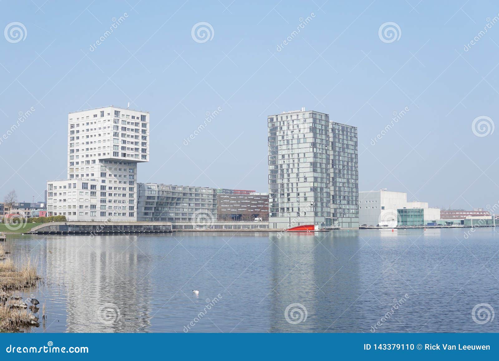 Skyline of Almere, the Netherlands Stock Photo - Image of city, silver ...