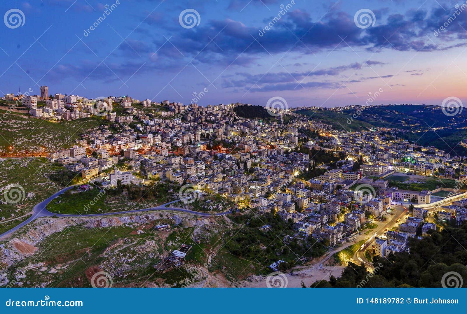 The Skyline of Amman, Jordan Stock Photo - Image of hill, capital ...