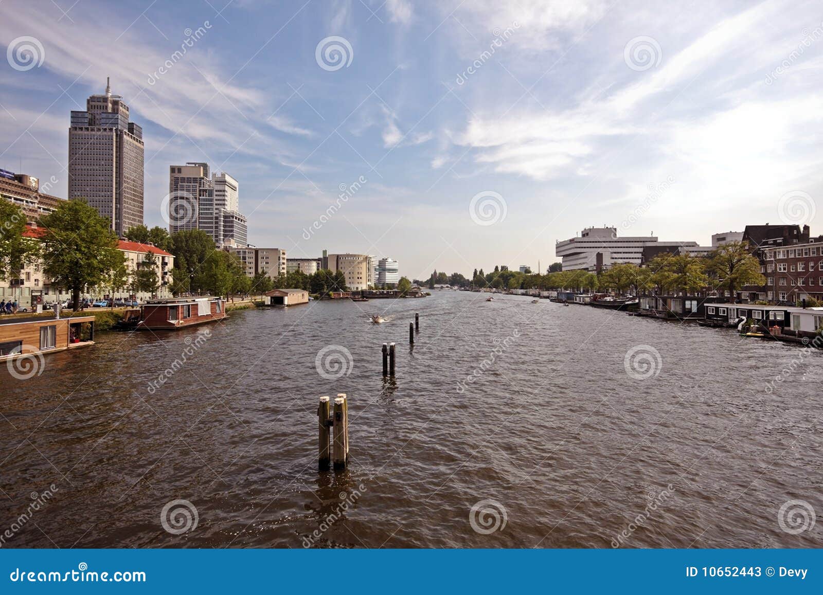 Skyline from Amsterdam in Netherlands Stock Image - Image of amstel ...