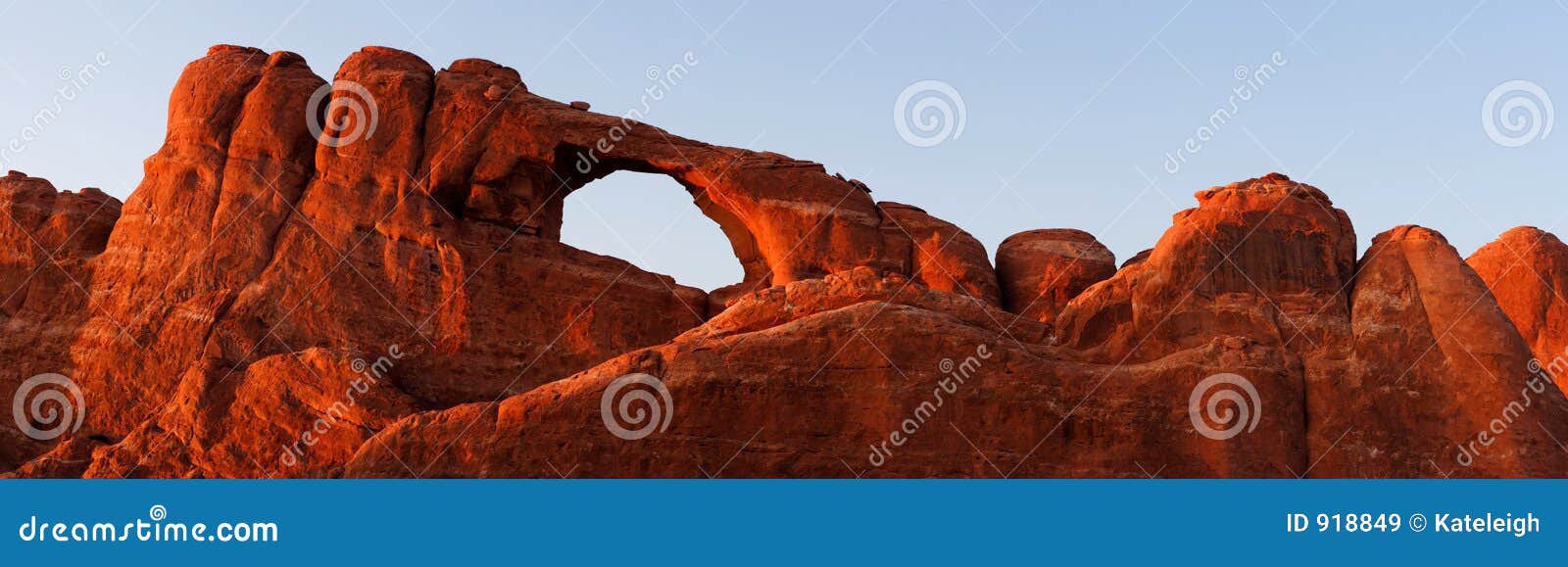 Skyline Arch Sunset, Close-up (stitched Panorama) Stock Image - Image ...