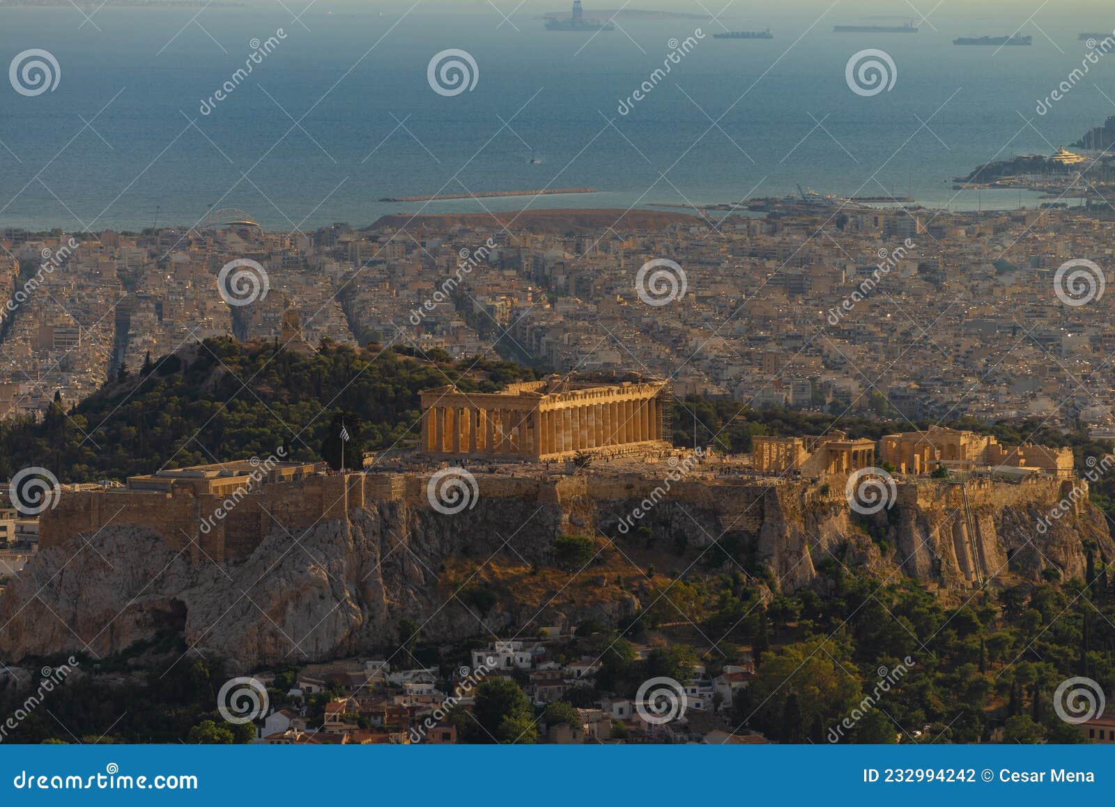 Skyline of Atenas, greece stock photo. Image of culture - 232994242