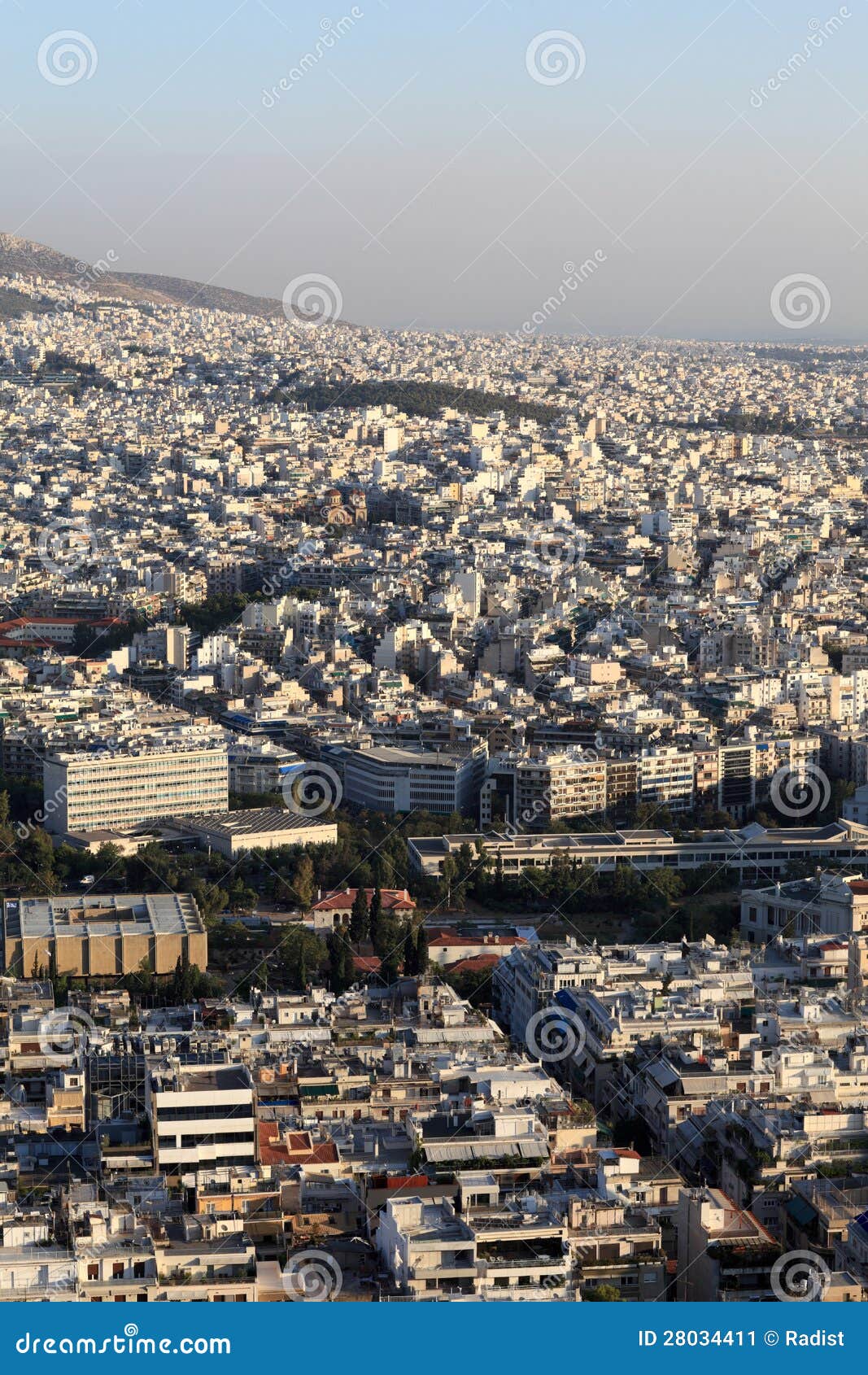 Skyline of Athens stock image. Image of city, high, place - 28034411