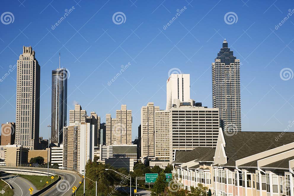 Skyline of Atlanta stock photo. Image of travel, downtown - 2046532