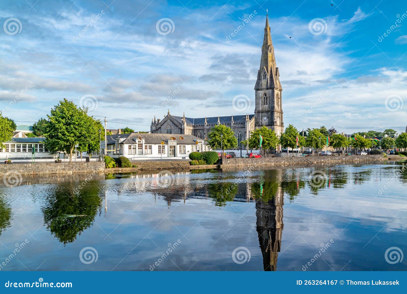The Skyline of Ballina Town, County Mayo, Ireland Stock Image - Image of summer, calm: 263264167