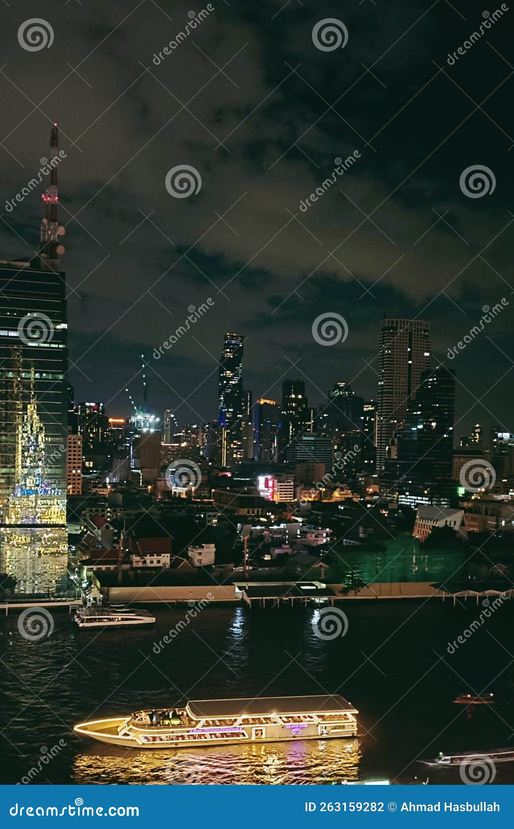 A Skyline of Bangkok from Icon Siam Stock Photo - Image of skyscraper ...