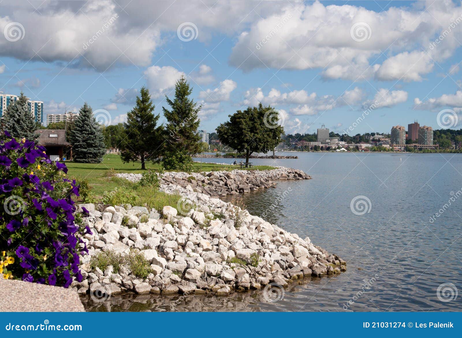 Skyline of Barrie in Ontario Stock Photo - Image of cloud, lake: 21031274