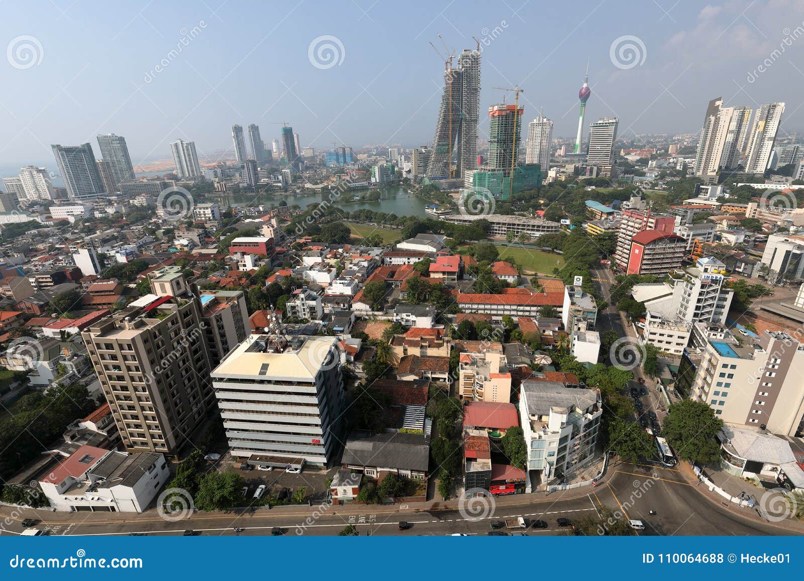 Skyline of Colombo editorial stock photo. Image of city - 110064688