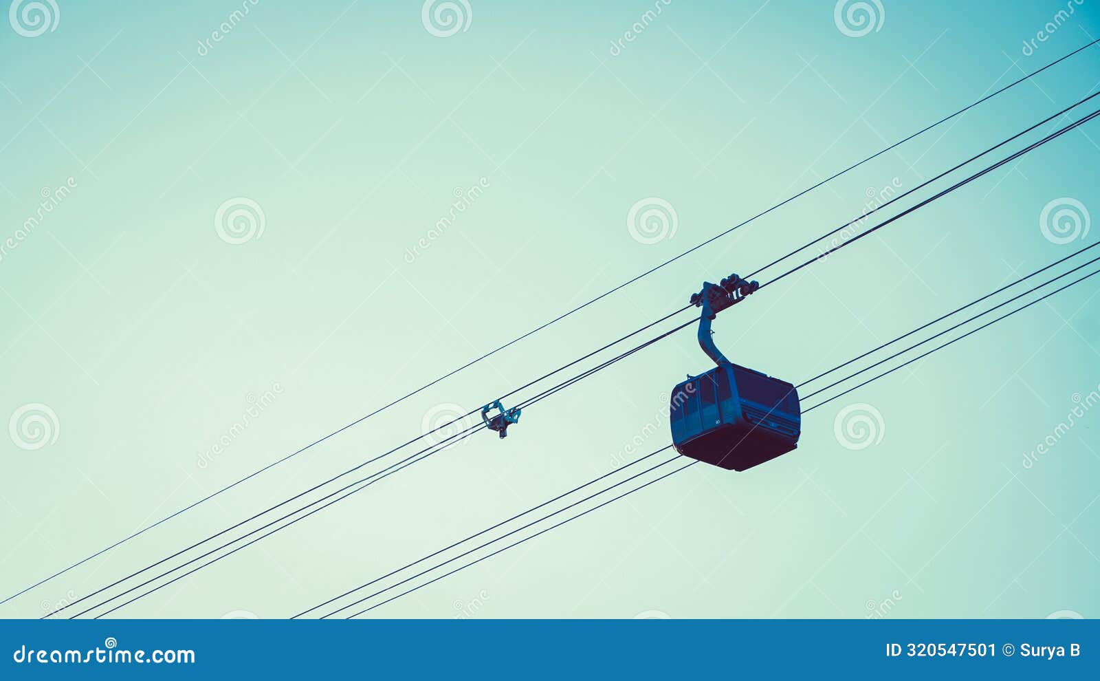 Skyline Connect: Efficient City Cable Car System. Stock Image - Image ...