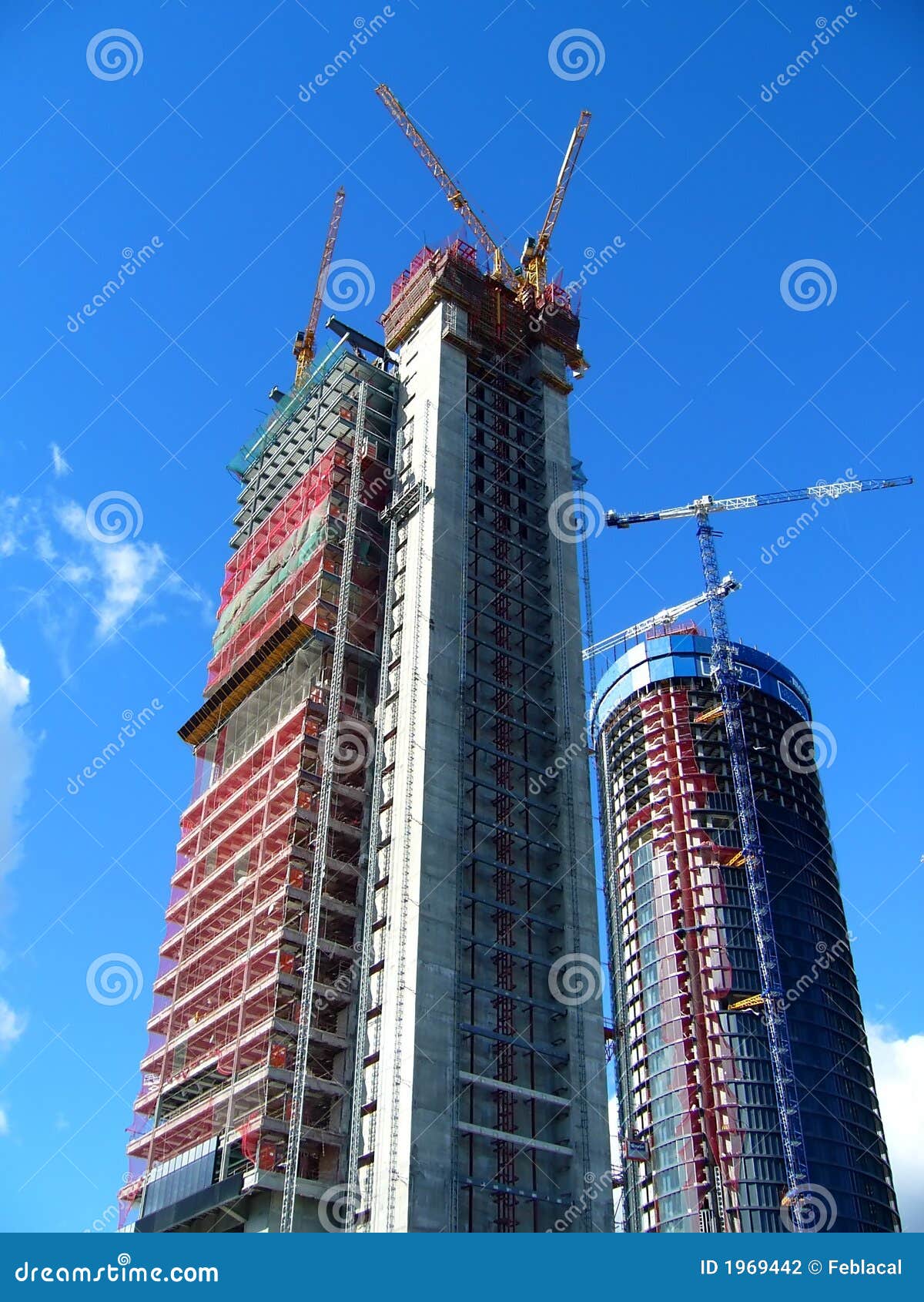 Skyline construction stock photo. Image of hoist, highrises - 1969442