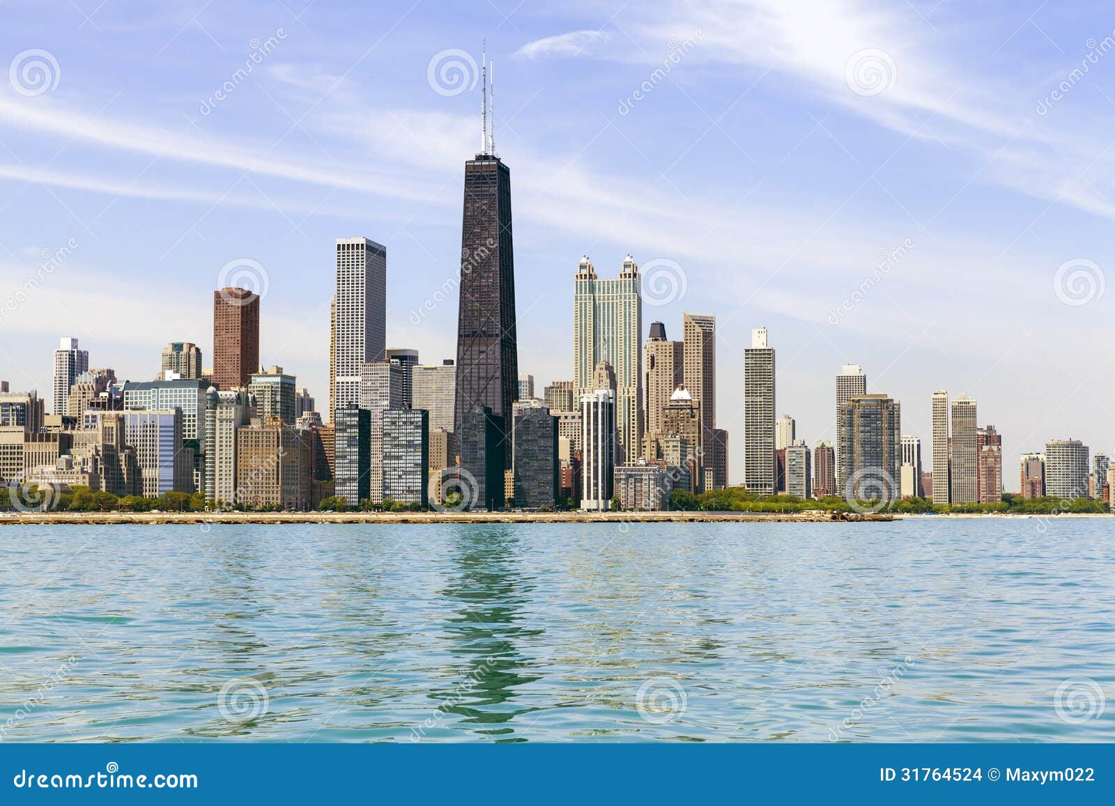 Skyline Do Centro De Chicago Foto de Stock - Imagem de marcos, turismo ...