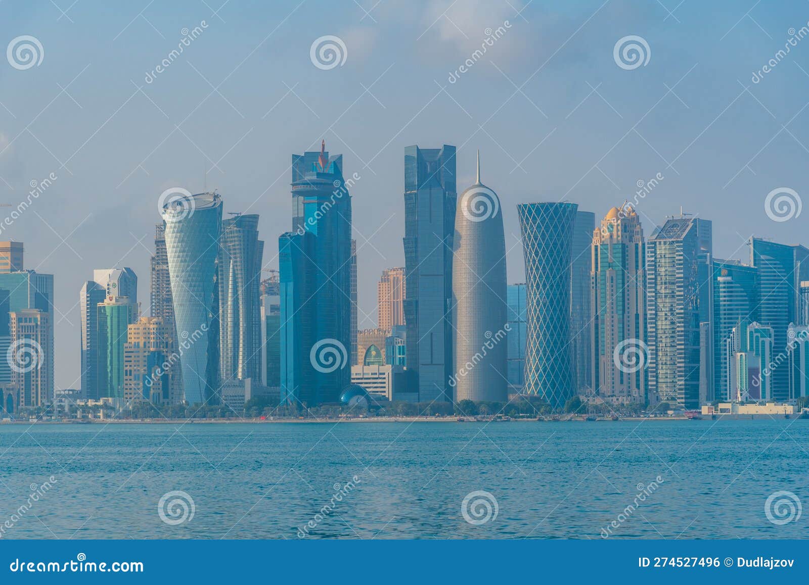 Skyline of Doha - the Capital of Qatar Stock Photo - Image of center ...
