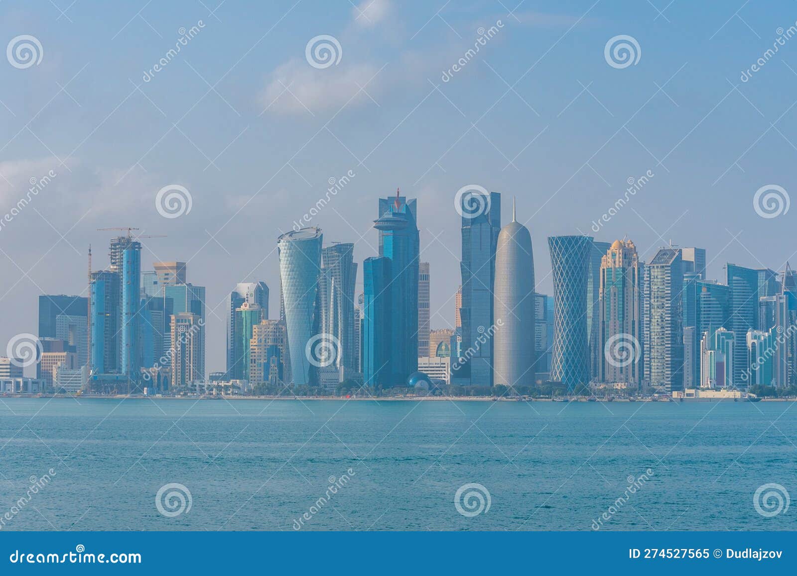 Skyline of Doha - the Capital of Qatar Stock Image - Image of district ...