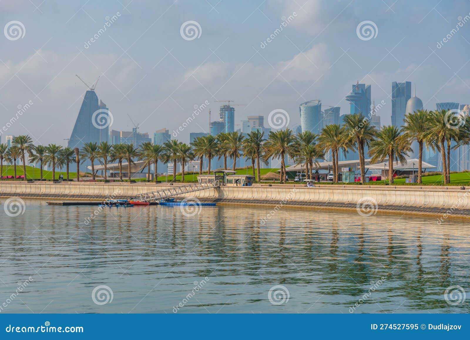 Skyline of Doha - the Capital of Qatar Stock Image - Image of cityline ...