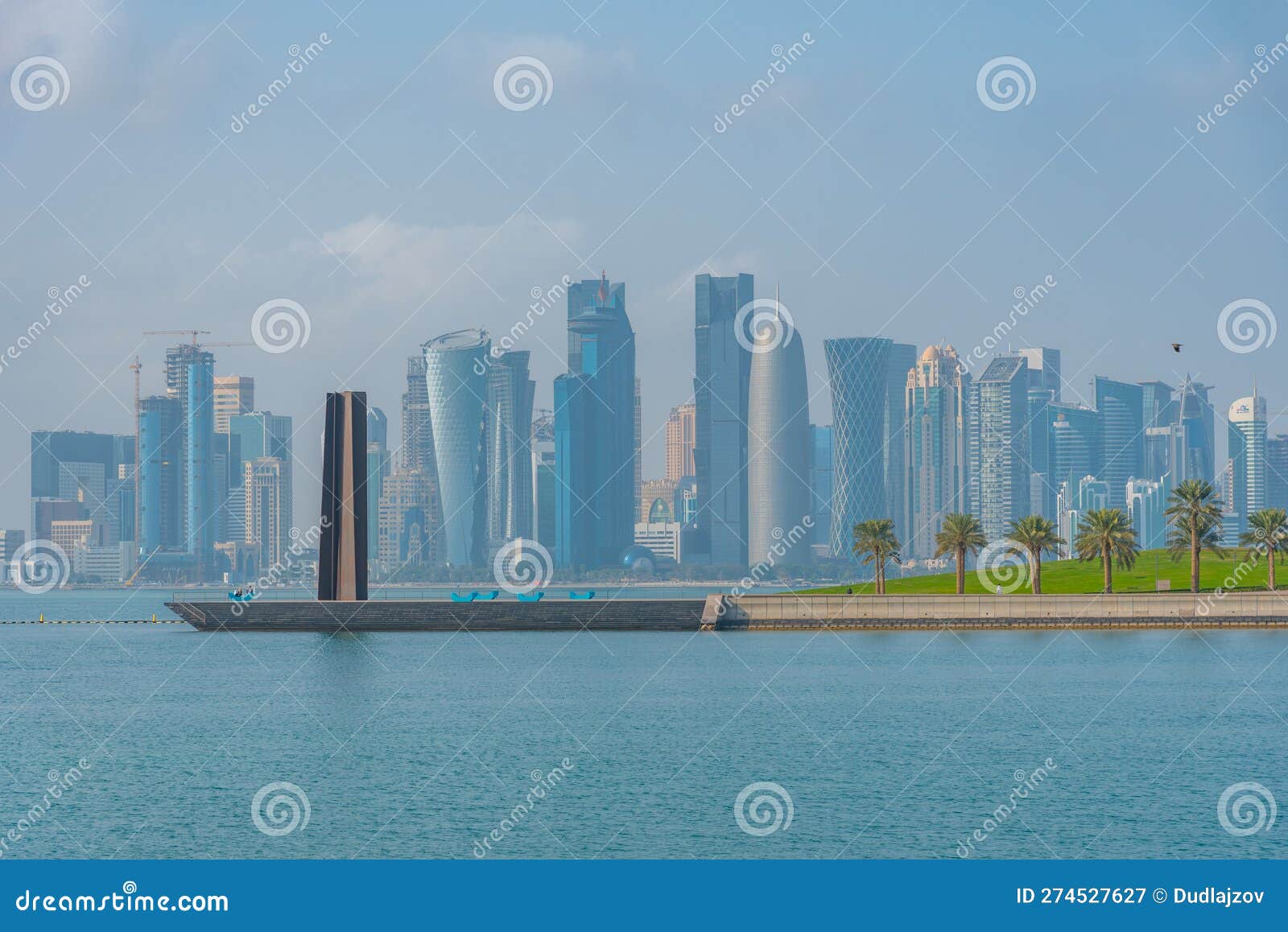 Skyline of Doha - the Capital of Qatar Stock Image - Image of ...