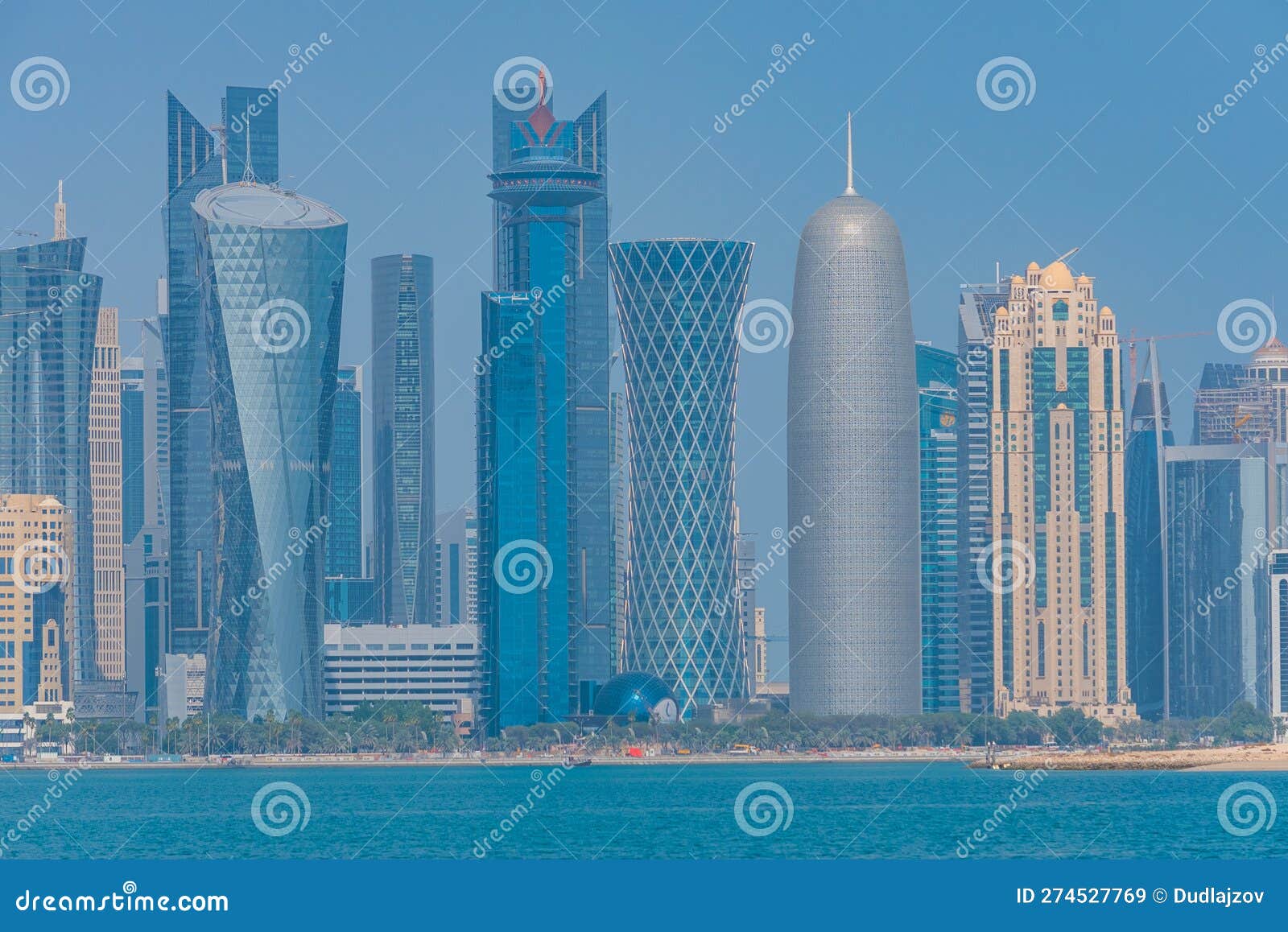 Skyline of Doha - the Capital of Qatar Stock Image - Image of landmark ...