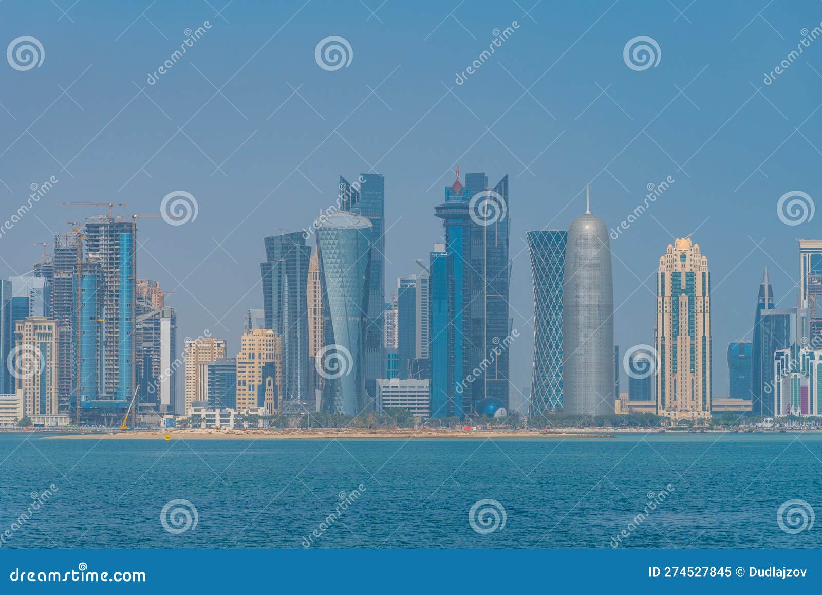 Skyline of Doha - the Capital of Qatar Stock Image - Image of corniche ...