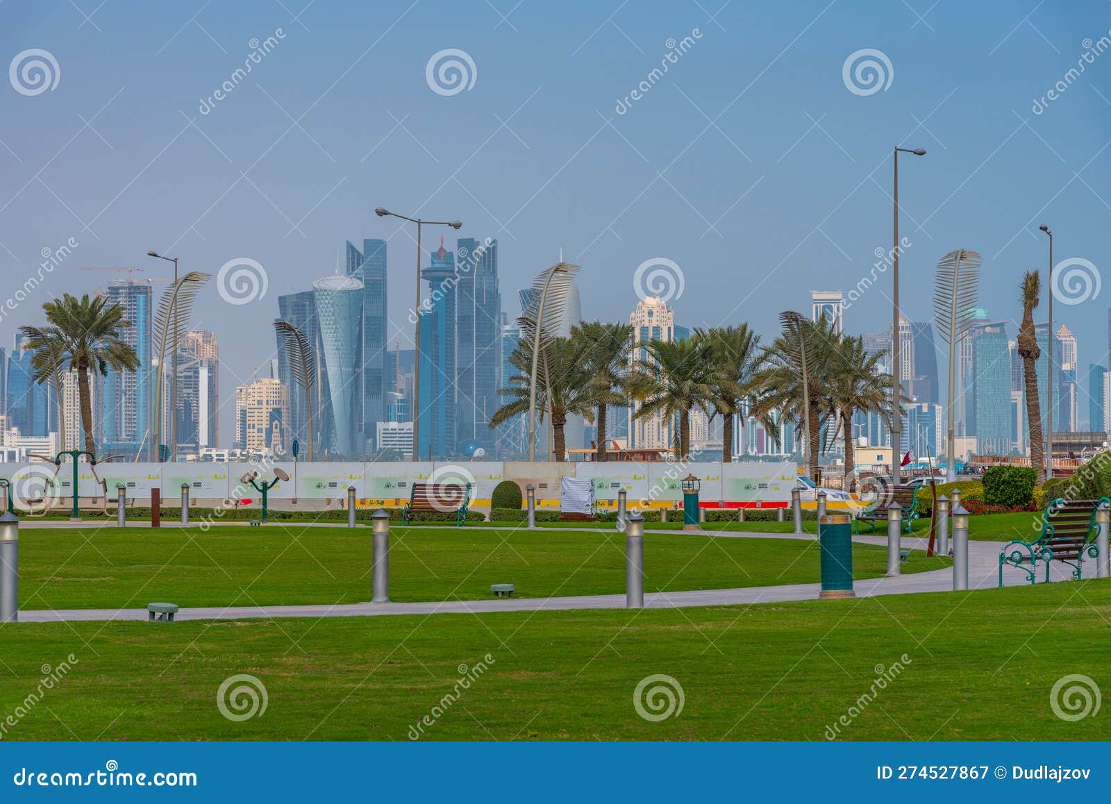 Skyline of Doha - the Capital of Qatar Stock Image - Image of tower ...