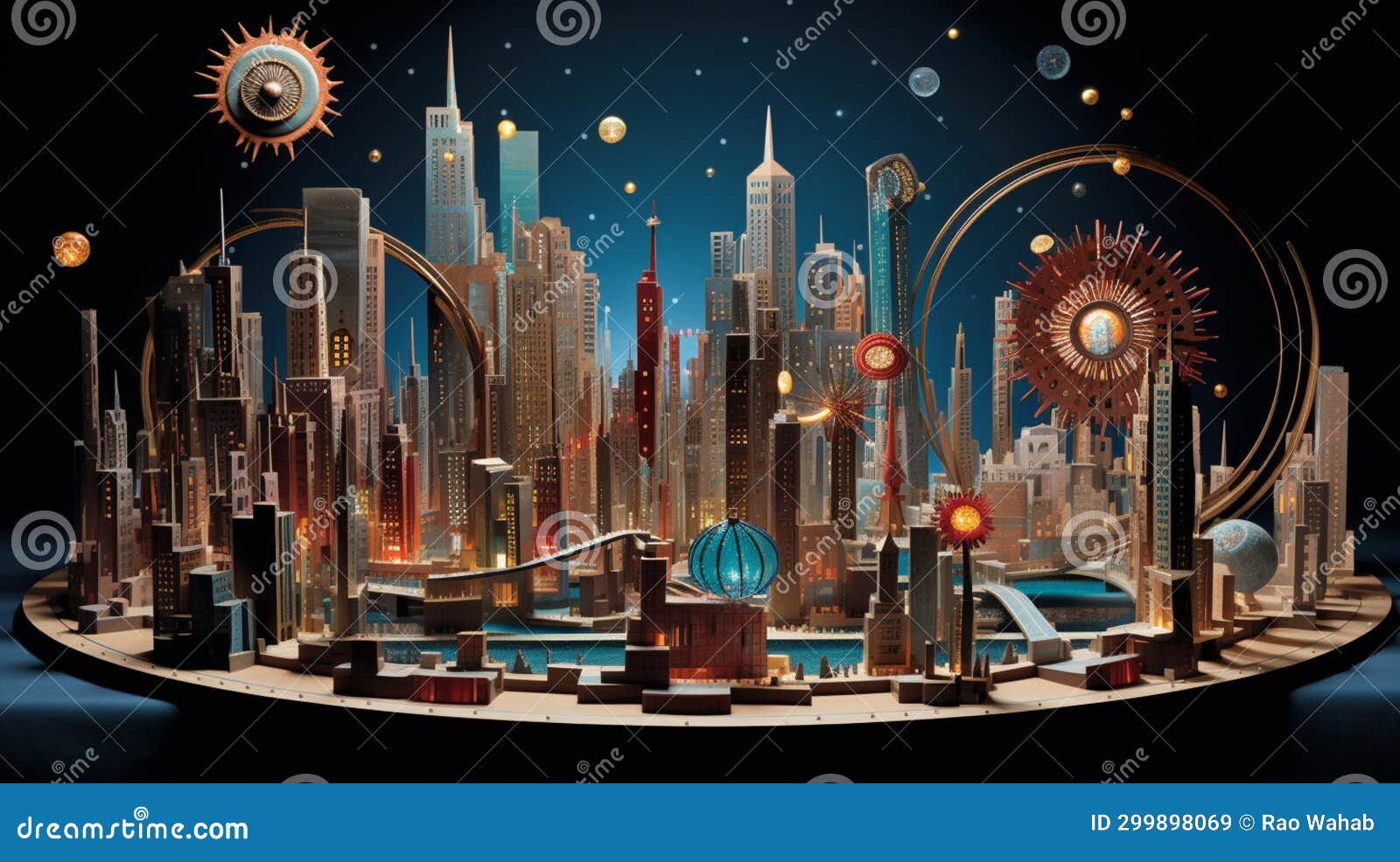 A Skyline Dominated by Towering Structures Adorned with Kinetic ...