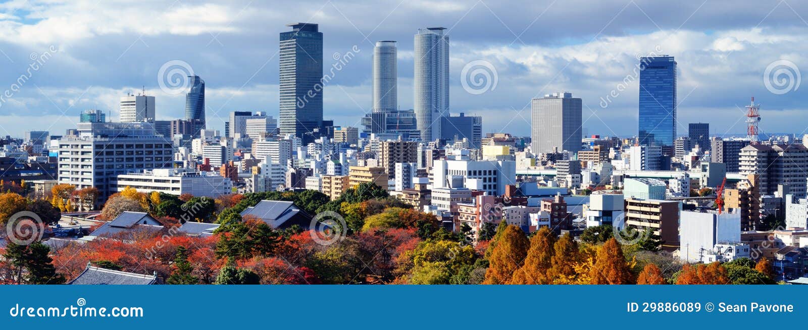 Nagoya Panorama stock image. Image of cityscape, autumn - 29886089