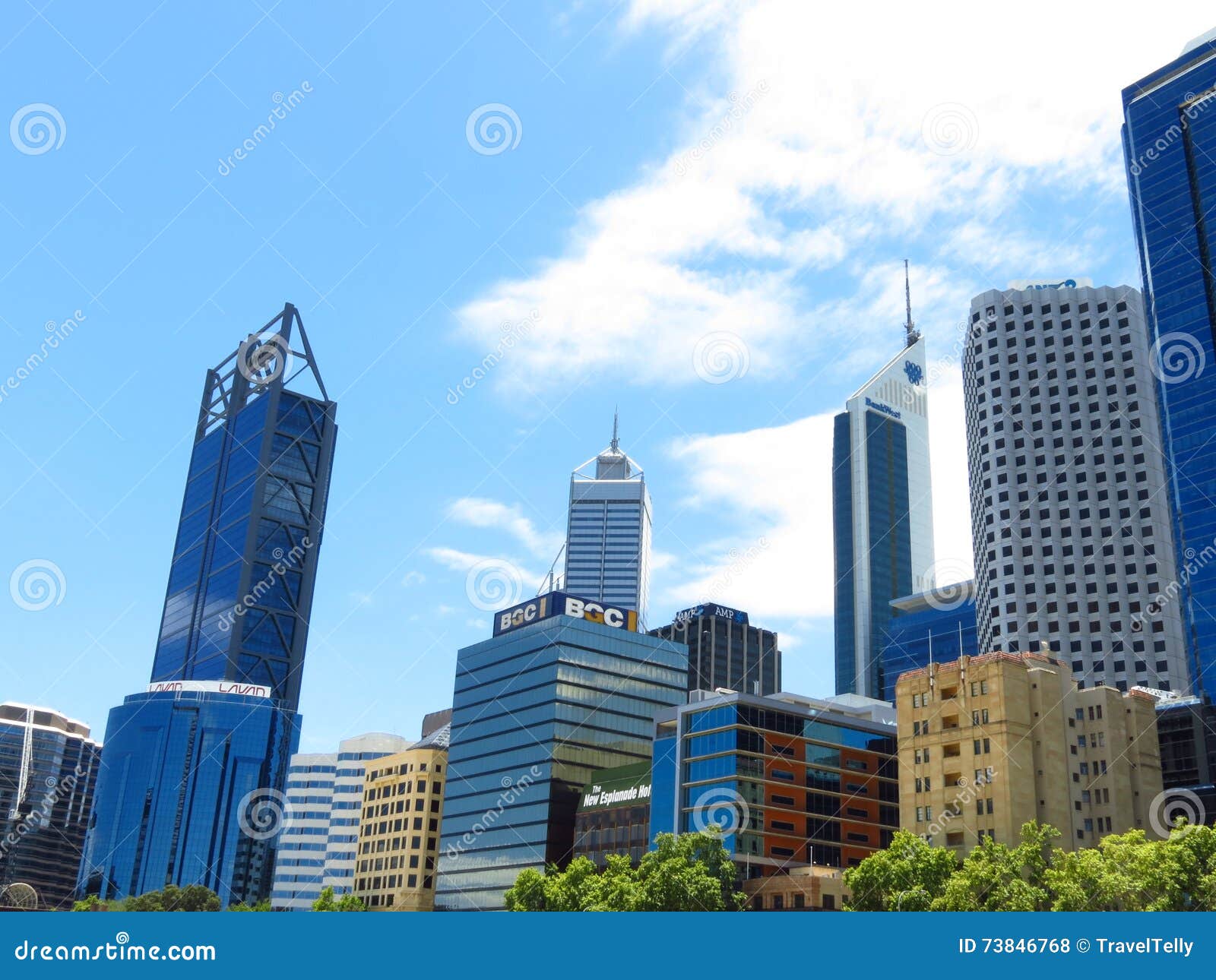 Skyline downtown Perth editorial stock photo. Image of australia - 73846768