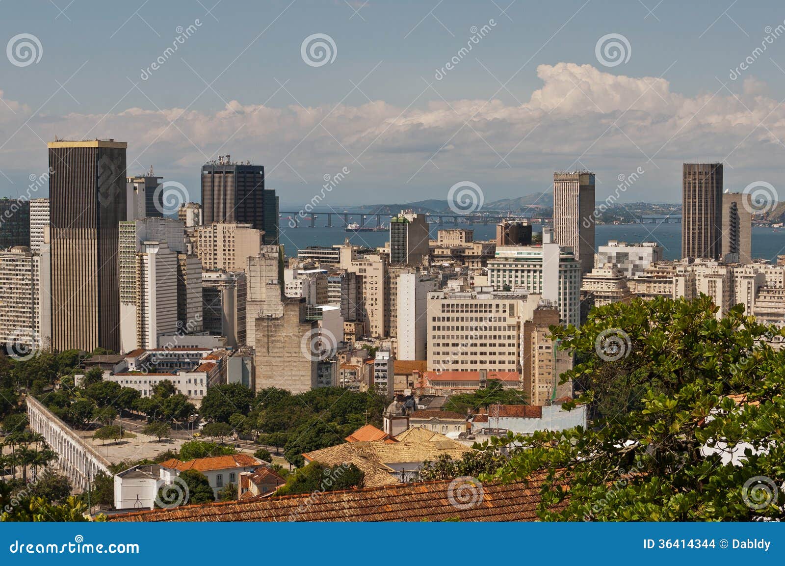 Skyline of Downtown Rio De Janeiro Editorial Stock Image - Image of ...