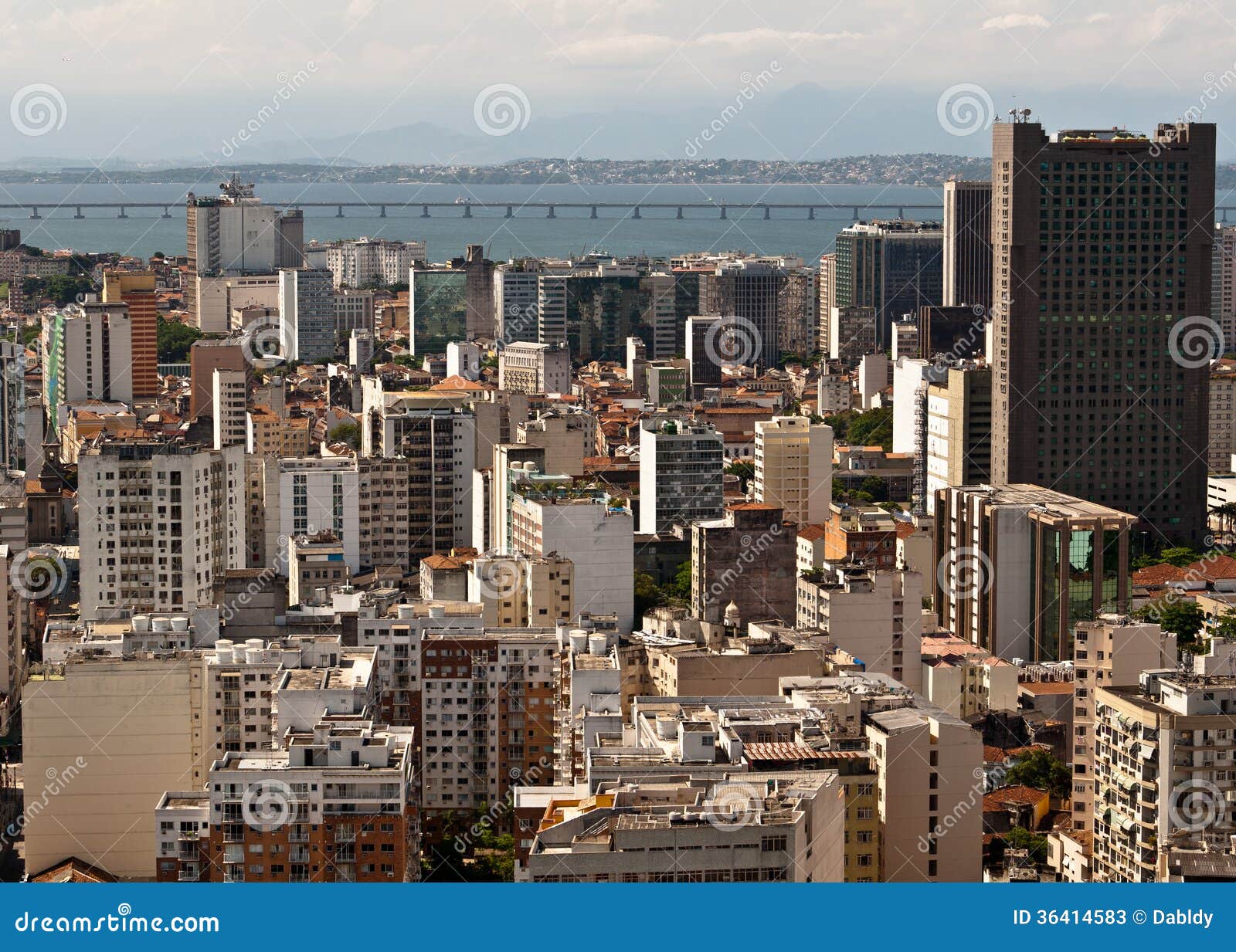 Skyline of Downtown Rio De Janeiro Stock Image - Image of cinelandian ...