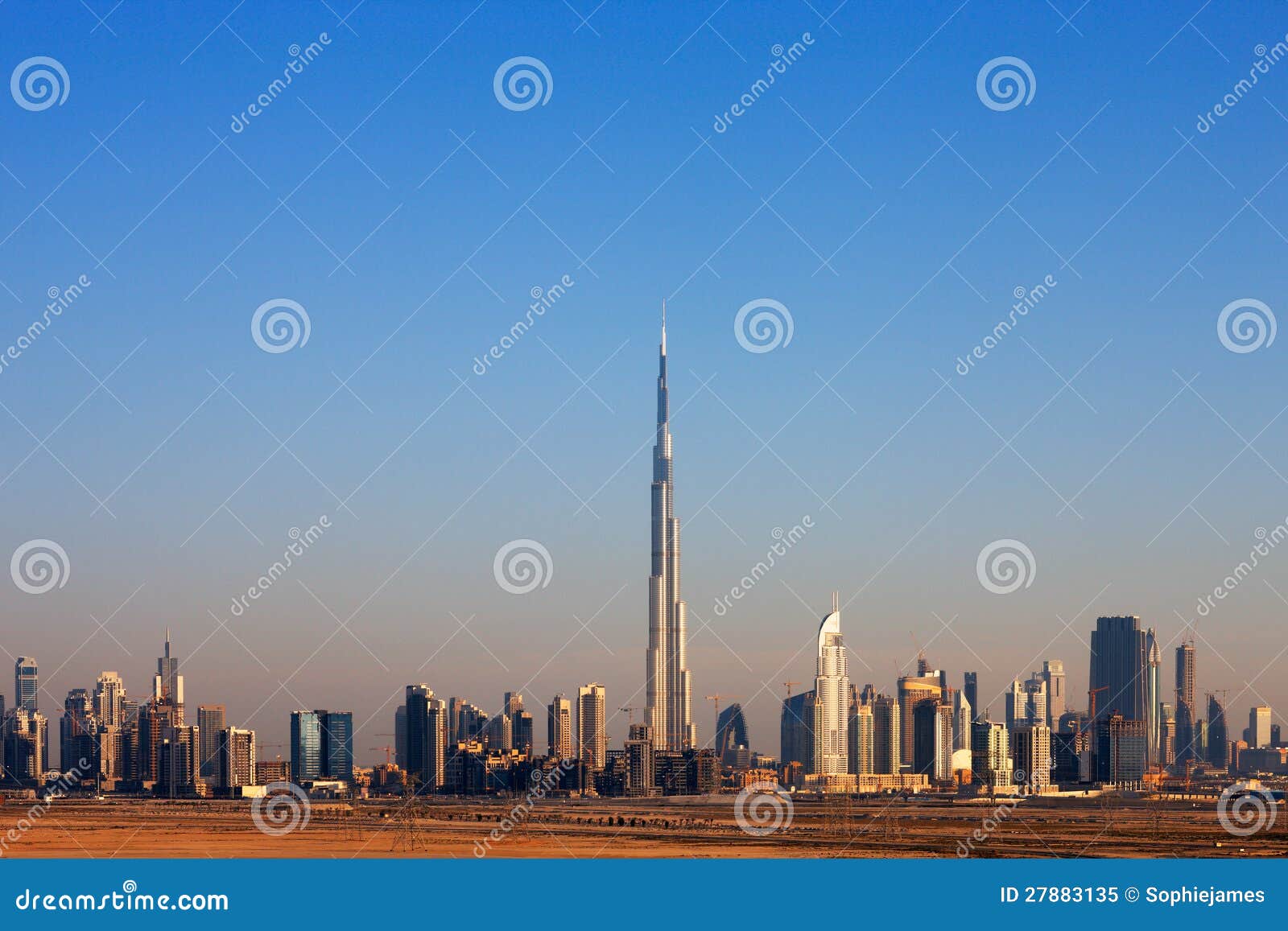 Skyline of Dubai is Graced with Beautiful Towers Stock Image - Image of ...