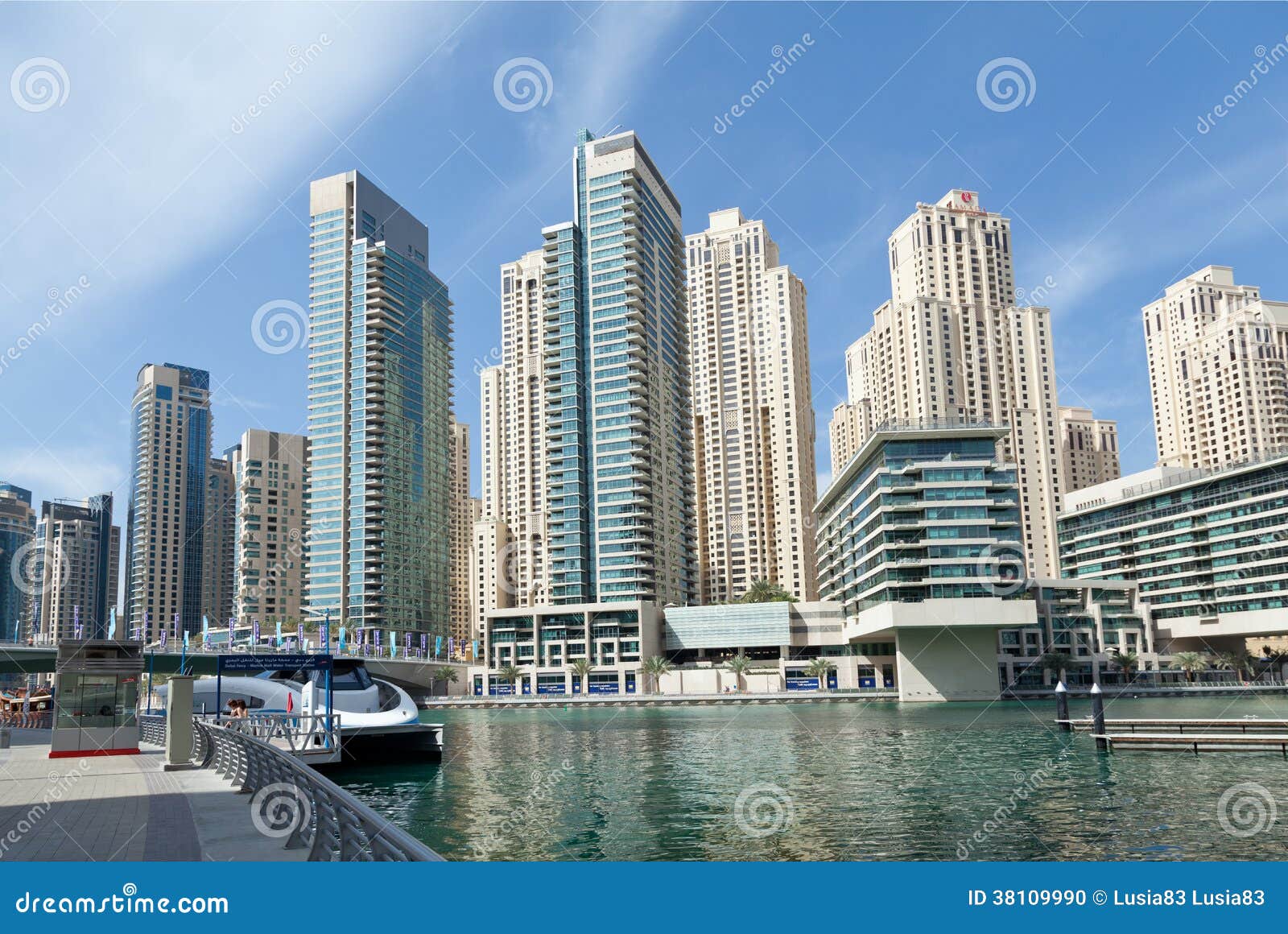 Skyline of Dubai from the Water Editorial Image - Image of jumeirah ...