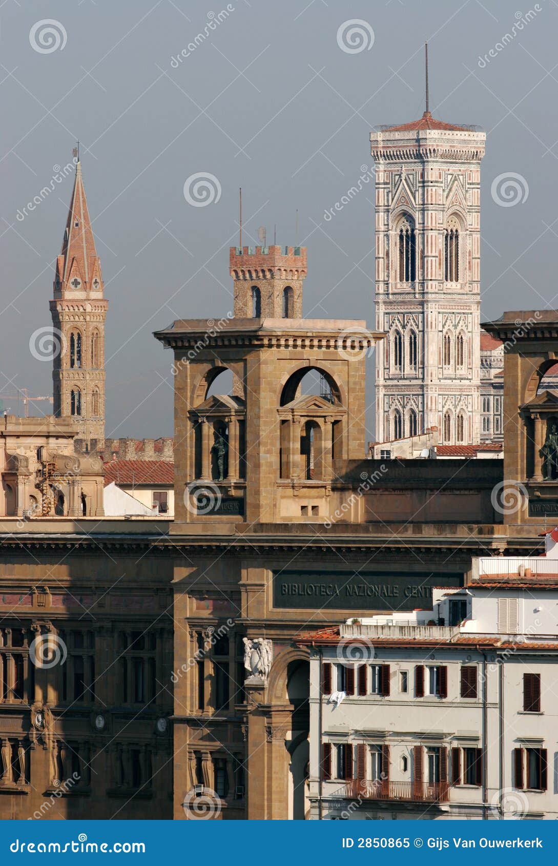 Skyline of Florence in Morning Stock Image - Image of palazzo ...