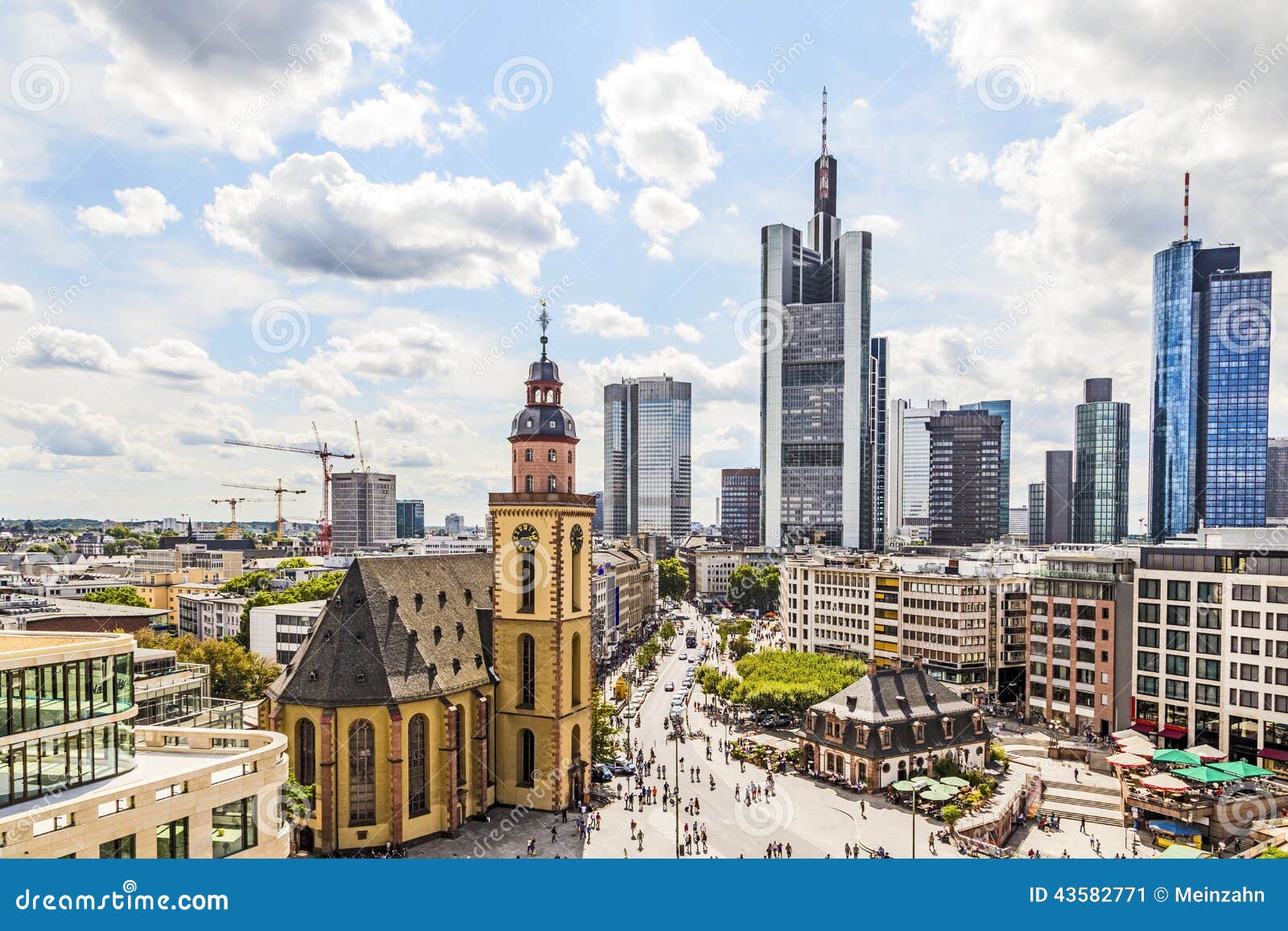 Skyline of Frankfurt am Main with Hauptwache Stock Image - Image of ...