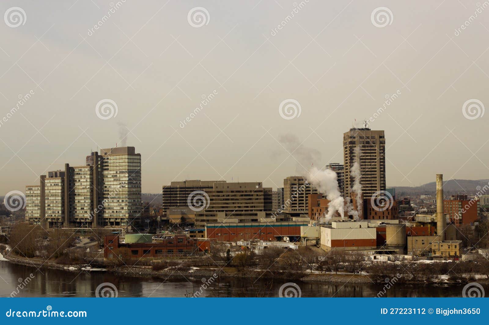 Skyline of Gatineau (Hull), Canada Stock Photo - Image of cityscape ...
