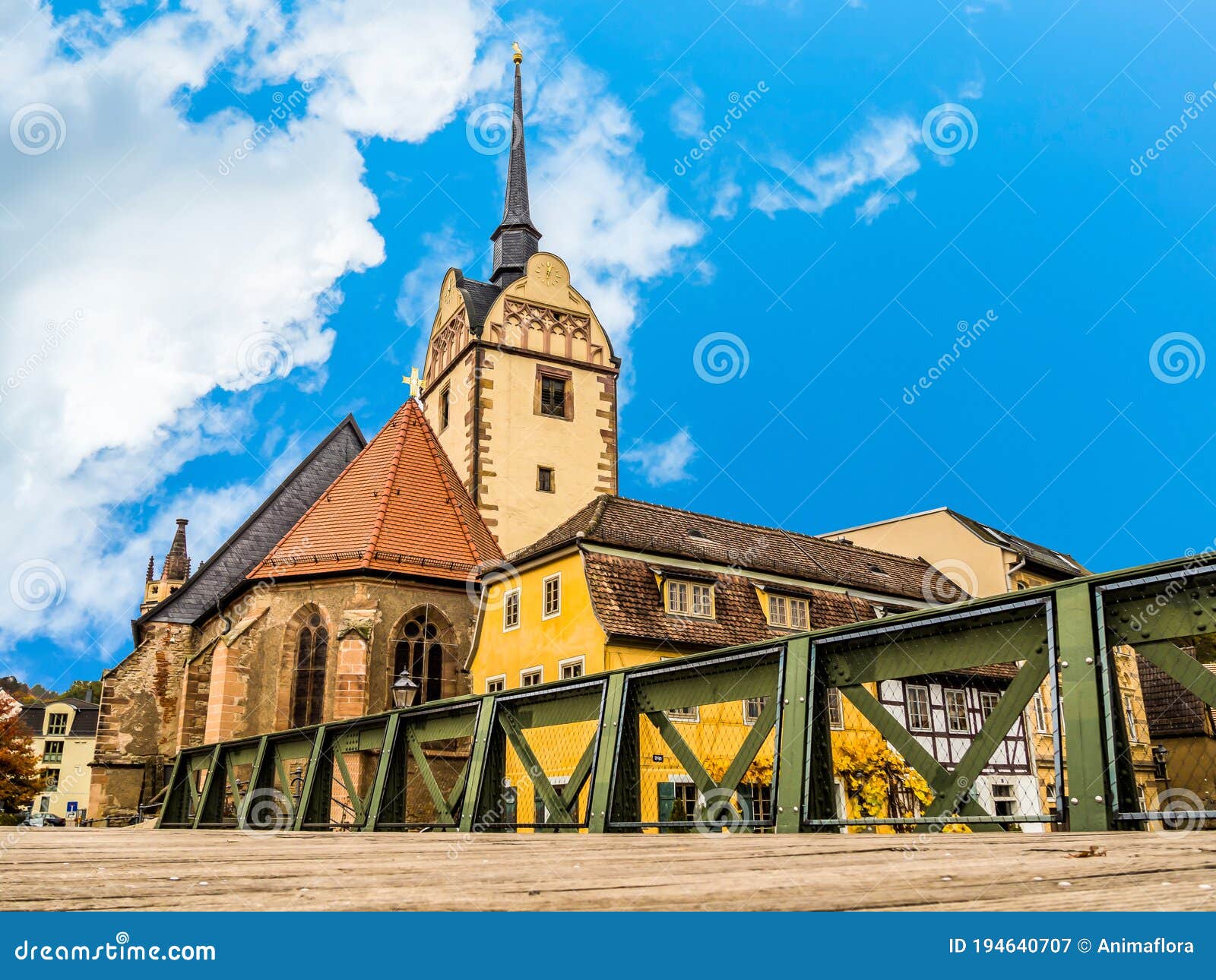 Skyline from Gera East Germany Stock Image - Image of market, blue ...