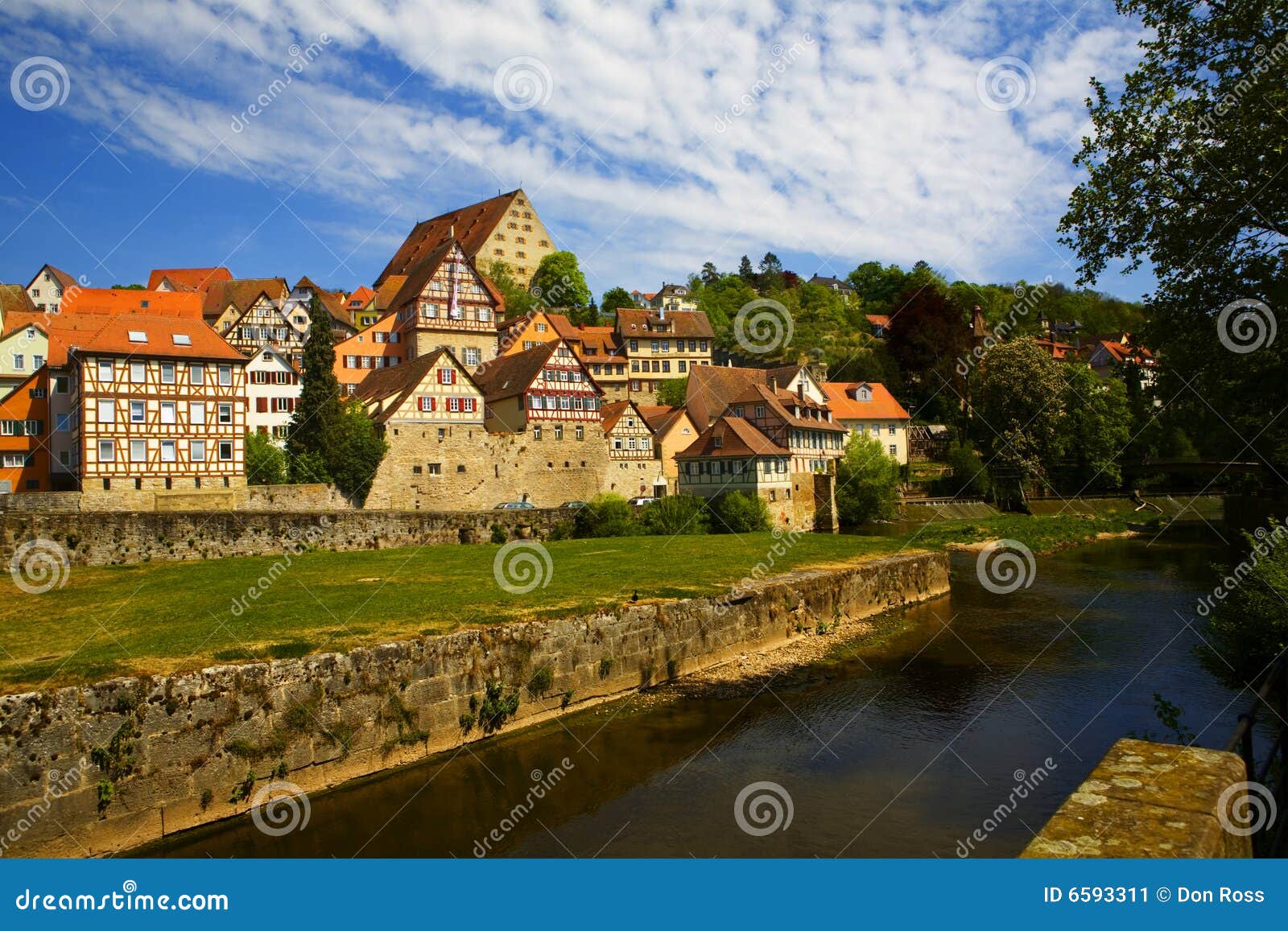 Skyline of a German Medieval Town Stock Image - Image of city, outdoors ...