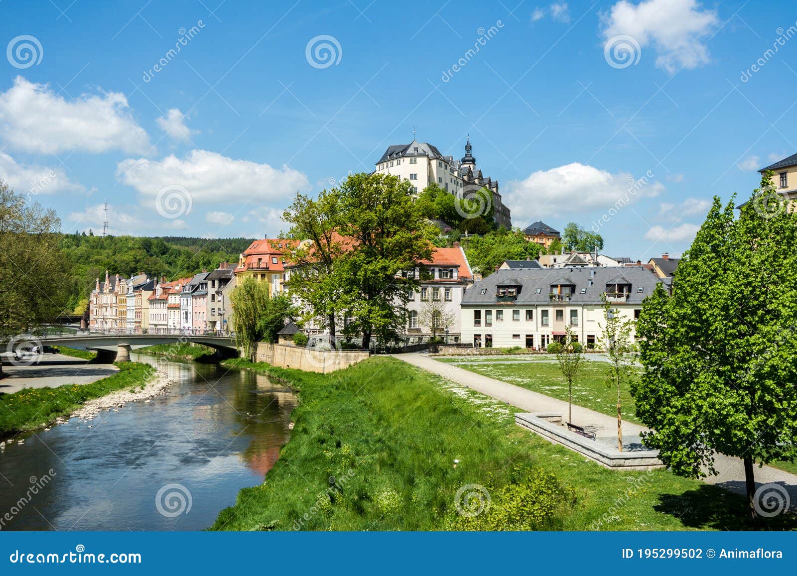 Skyline from Greiz Thuringia East Germany Stock Photo - Image of ...