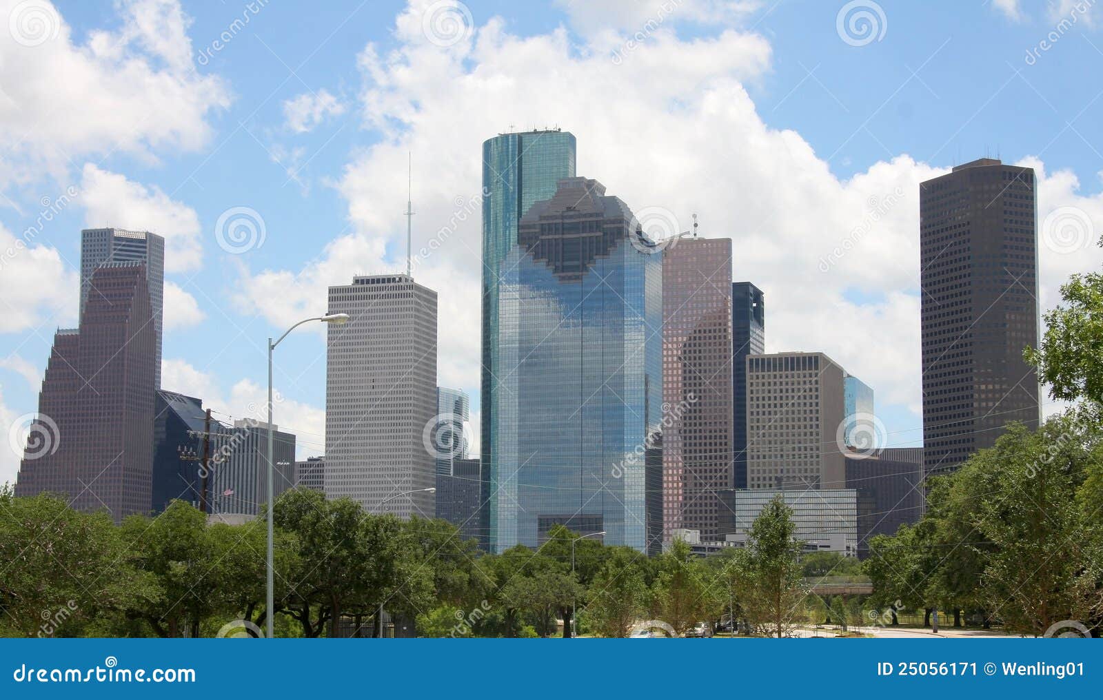 Skyline of Houston stock image. Image of building, urban - 25056171
