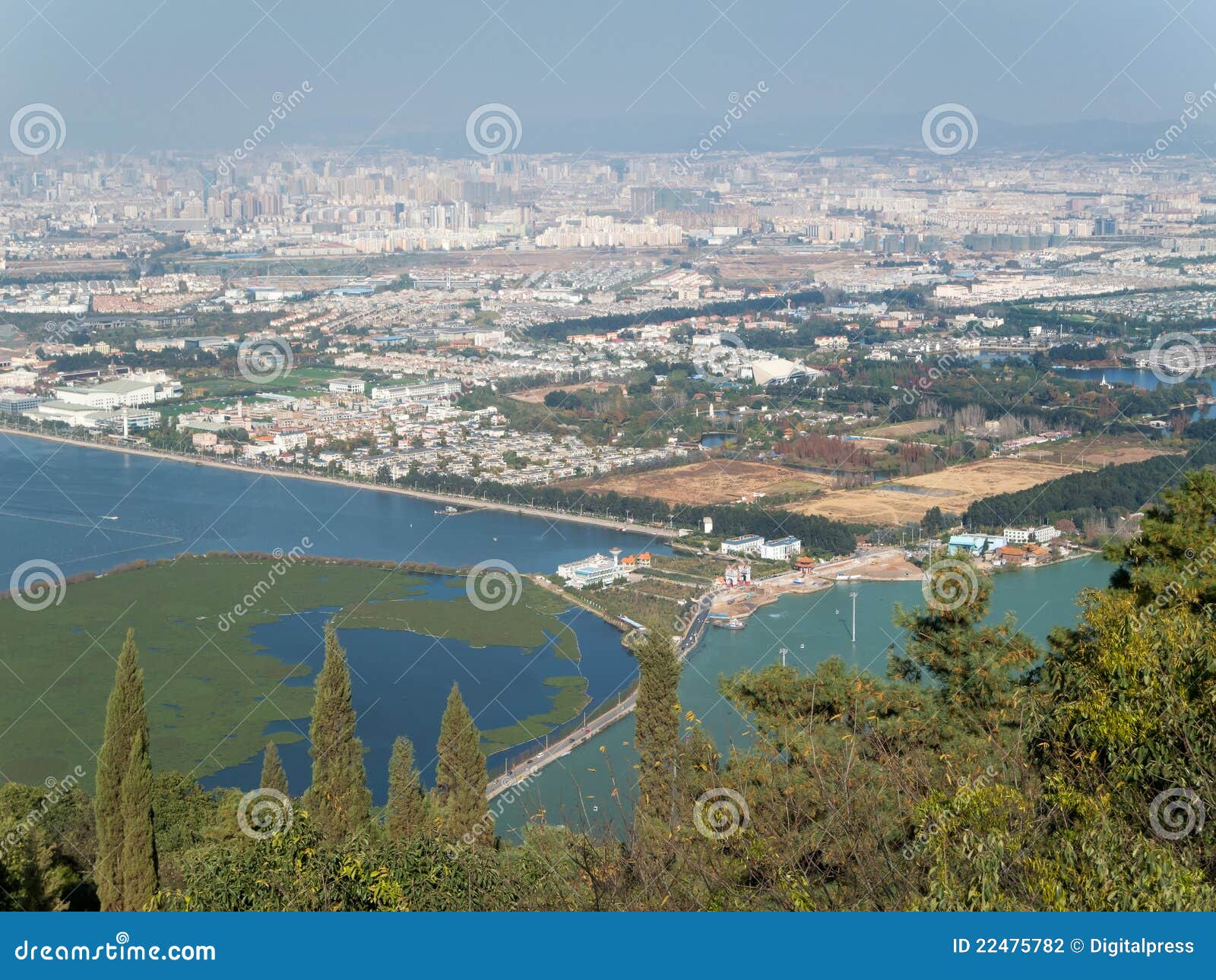 Skyline of Kunming, China stock photo. Image of city - 22475782