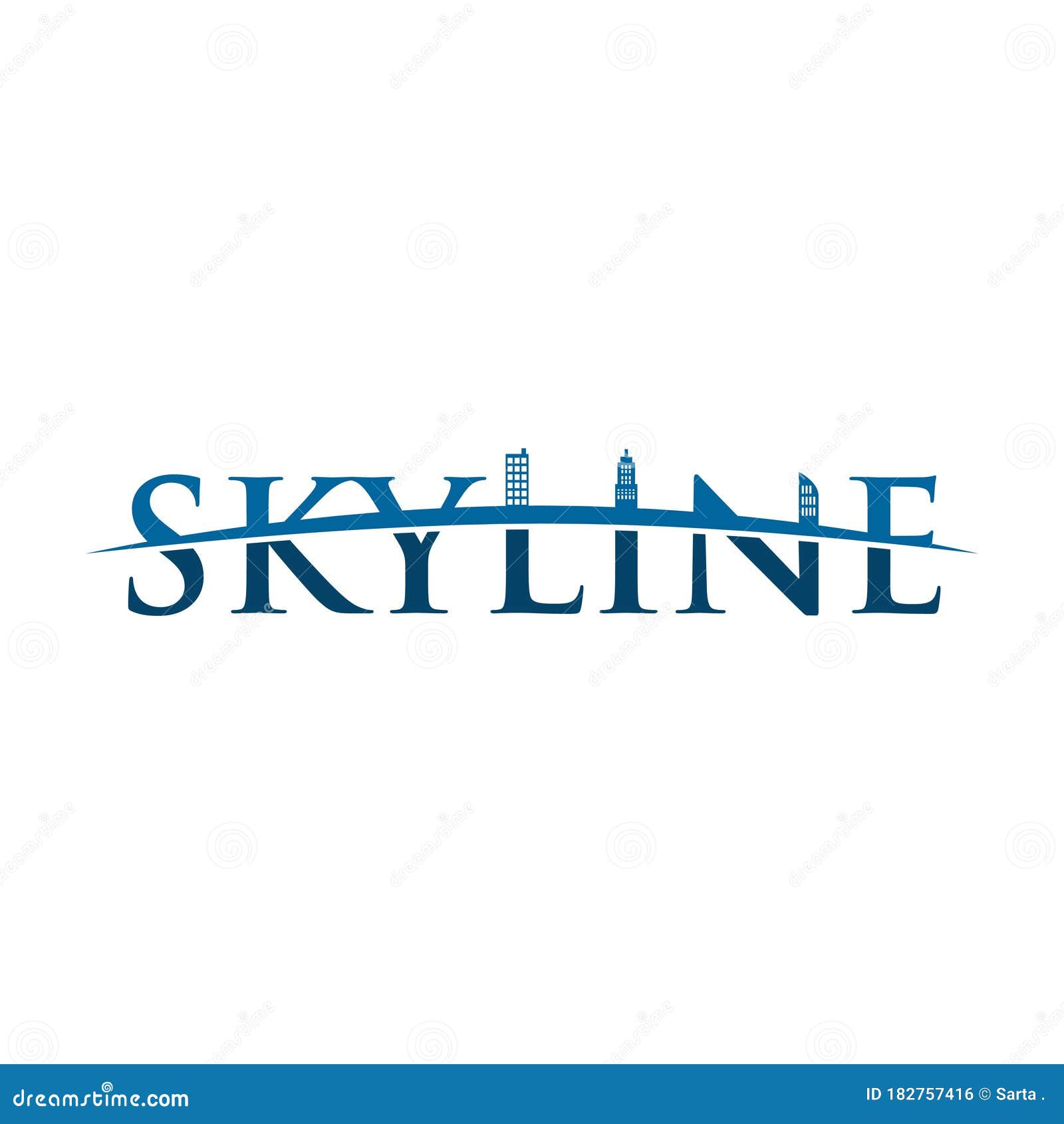 Skyline Logo Concept with Building Illustration Stock Vector ...
