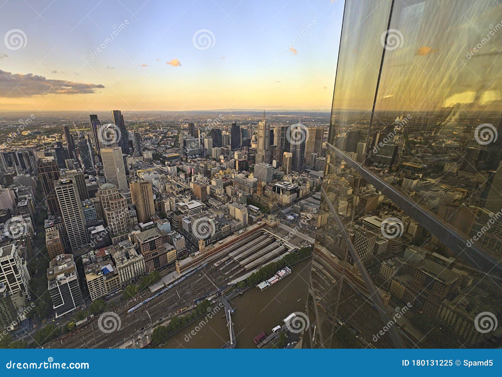 The Skyline of Melbourne Photographed from the Skydeck Stock Image ...