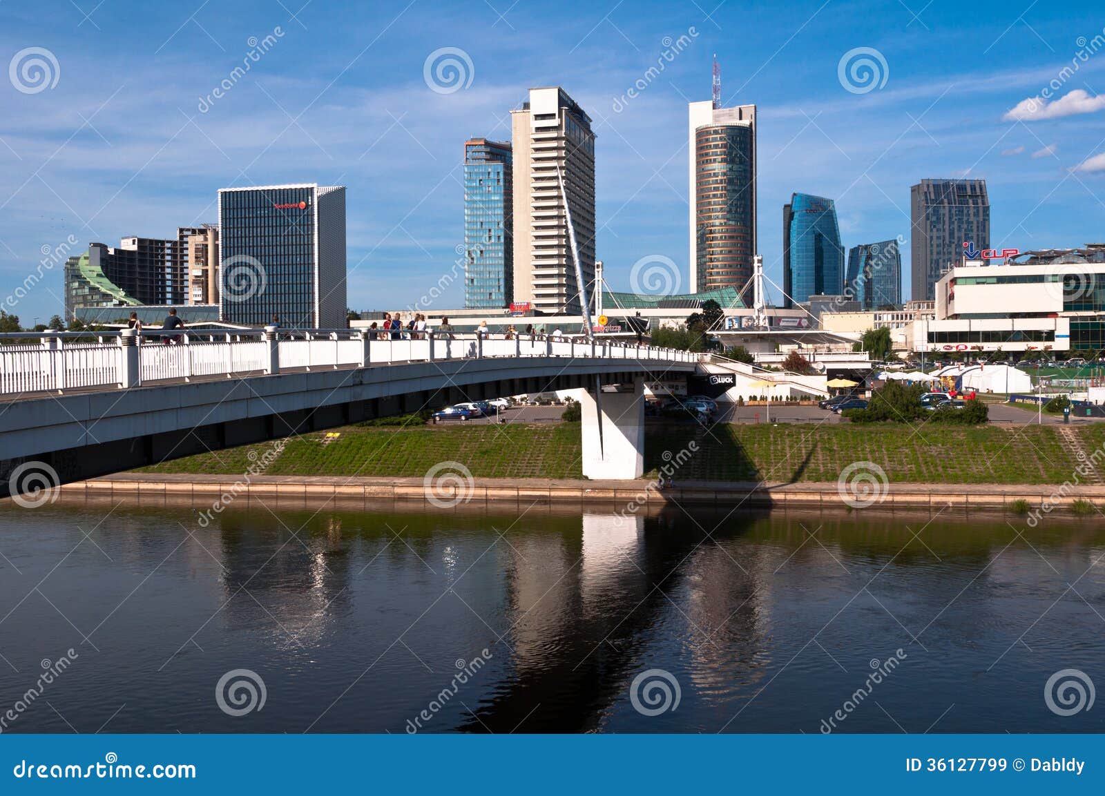 Skyline of Modern City Vilnius Editorial Stock Image - Image of ...