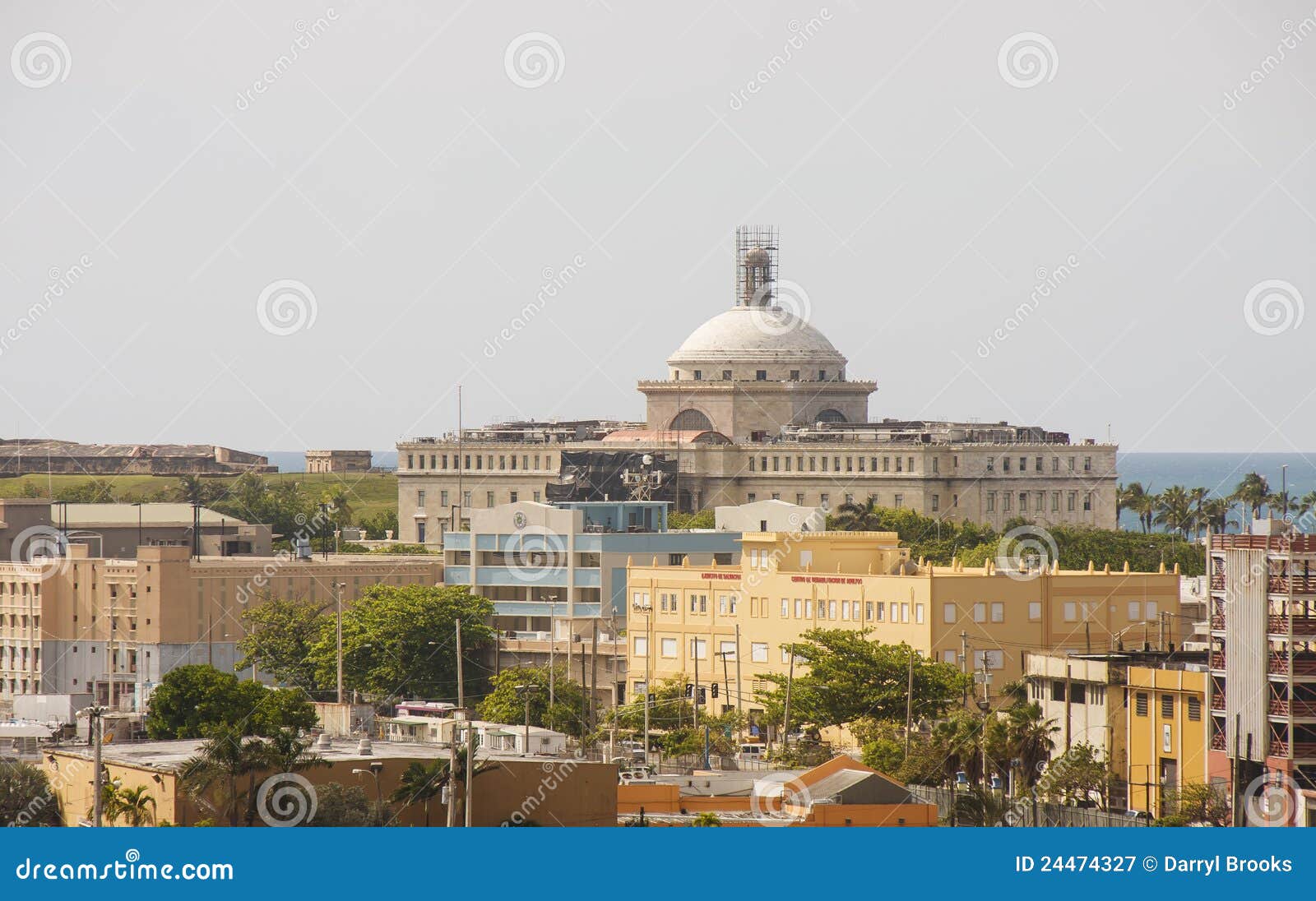 Skyline of Old San Juan Puerto Rico Stock Image - Image of historic ...