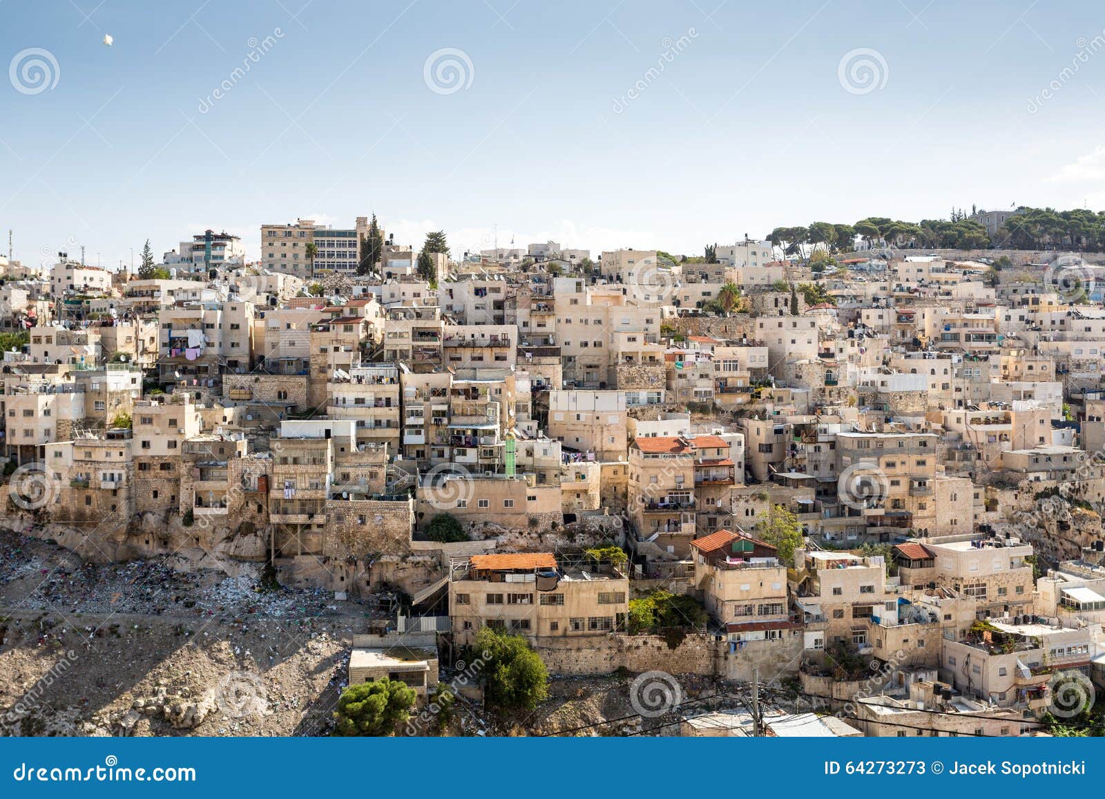 Skyline of the Palestinian Part of Jerusalem, Israel. Stock Image ...